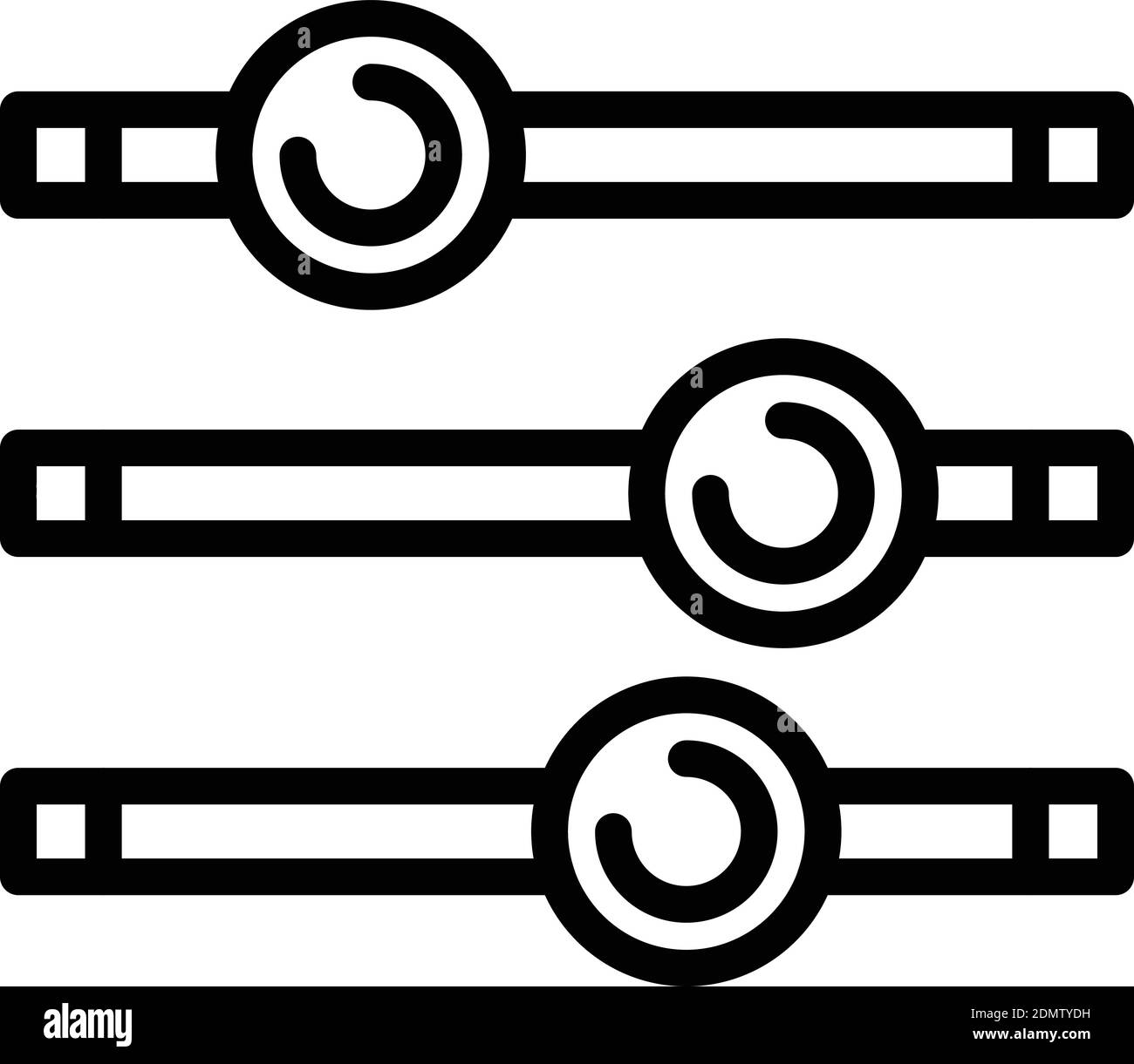 Secured control button icon. Outline secured control button vector icon ...