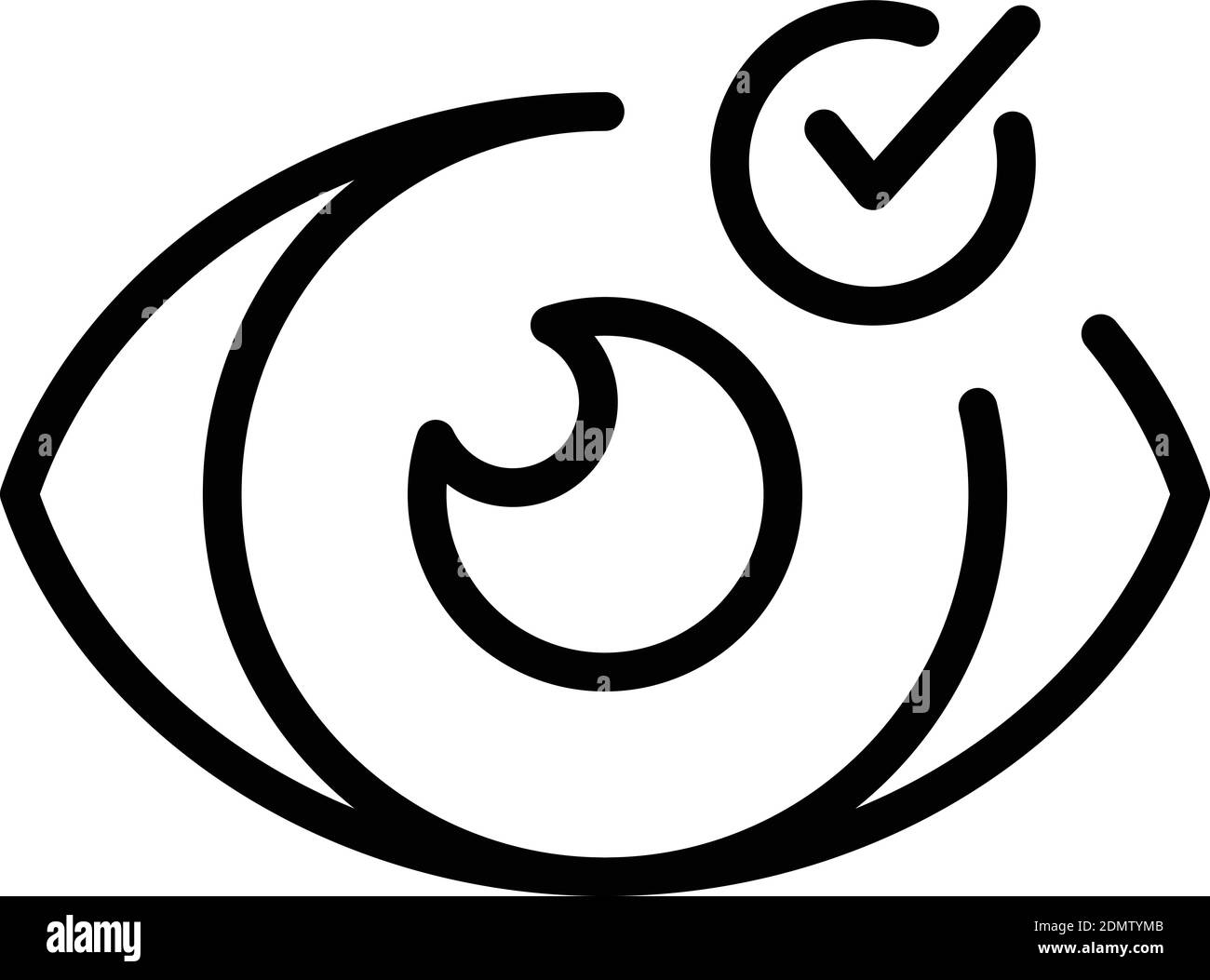 Eye control icon. Outline eye control vector icon for web design ...