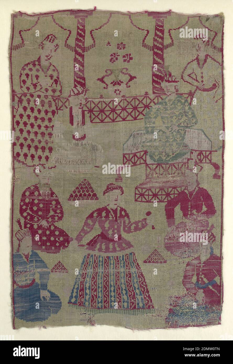 Textile, Medium: Technique: plain weave with complementary wefts and ...