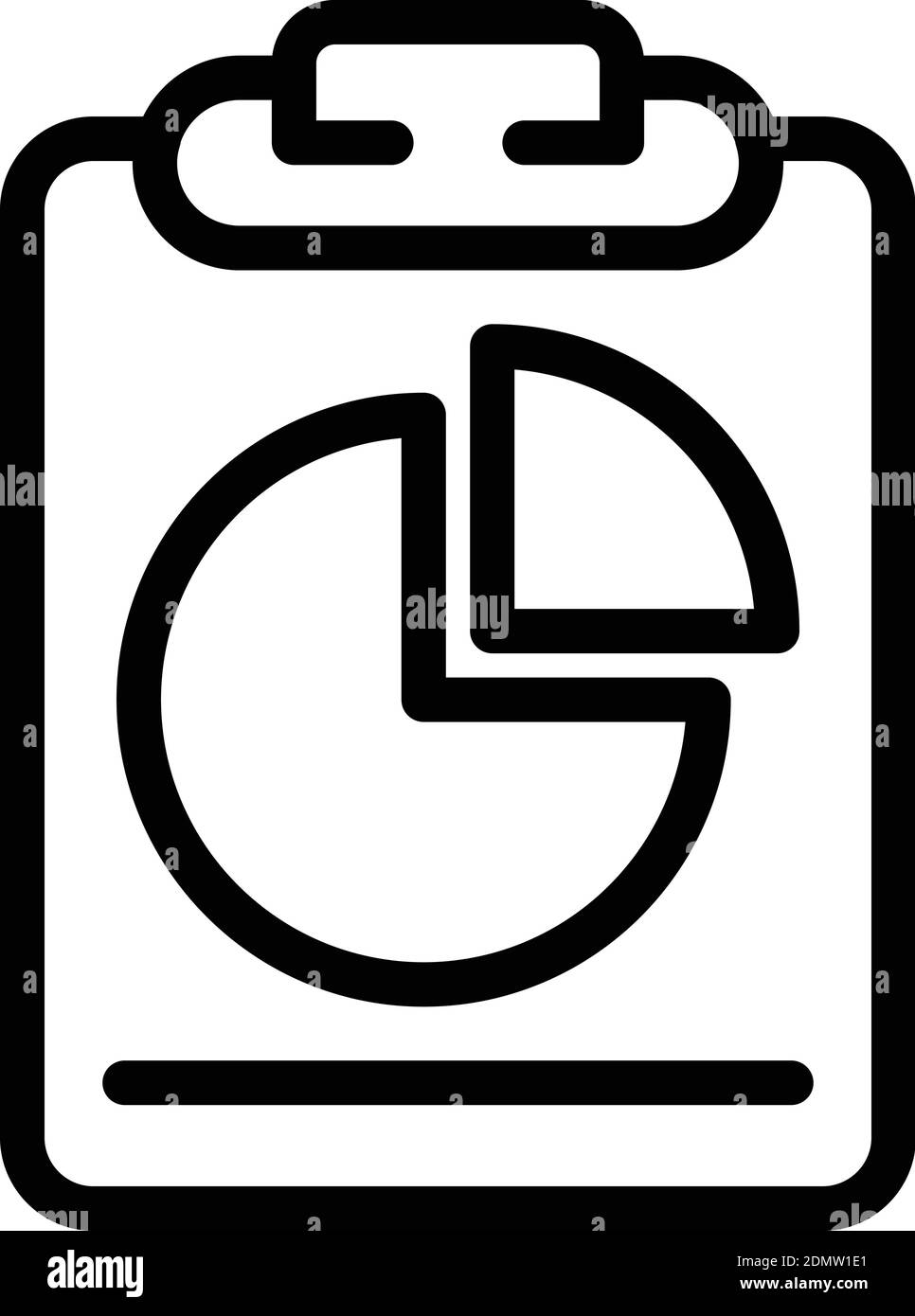 Chart clipboard icon. Outline chart clipboard vector icon for web ...