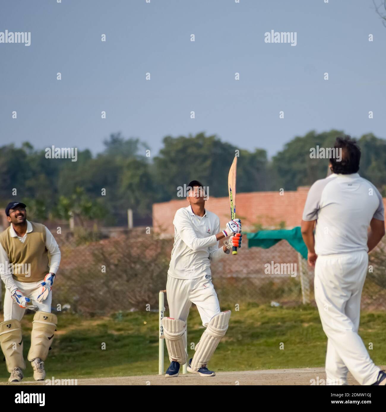 New Delhi India – March 3 2020 : Full length of cricketer playing on ...