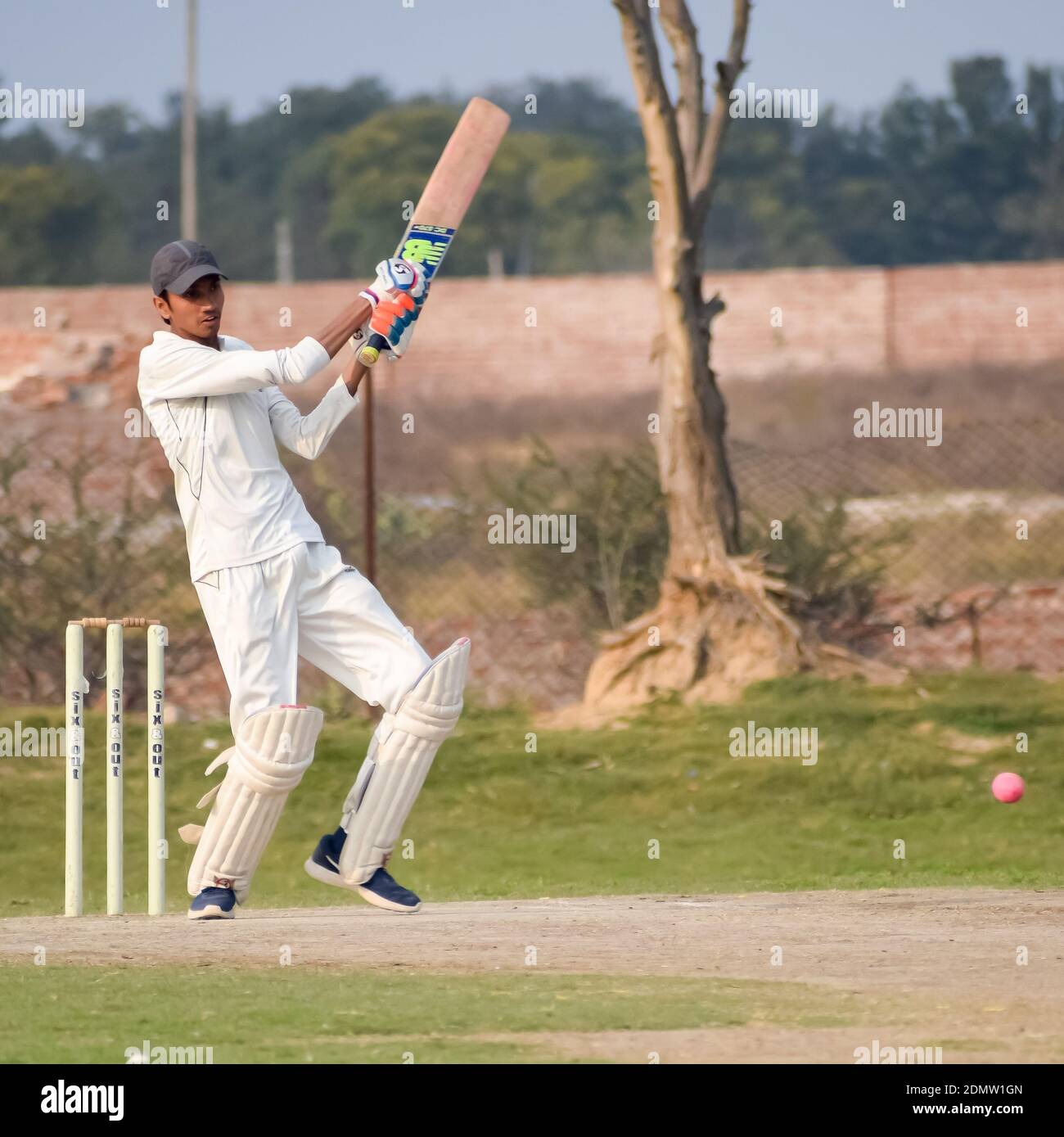 Cricket bat and ball wicket hi-res stock photography and images - Alamy