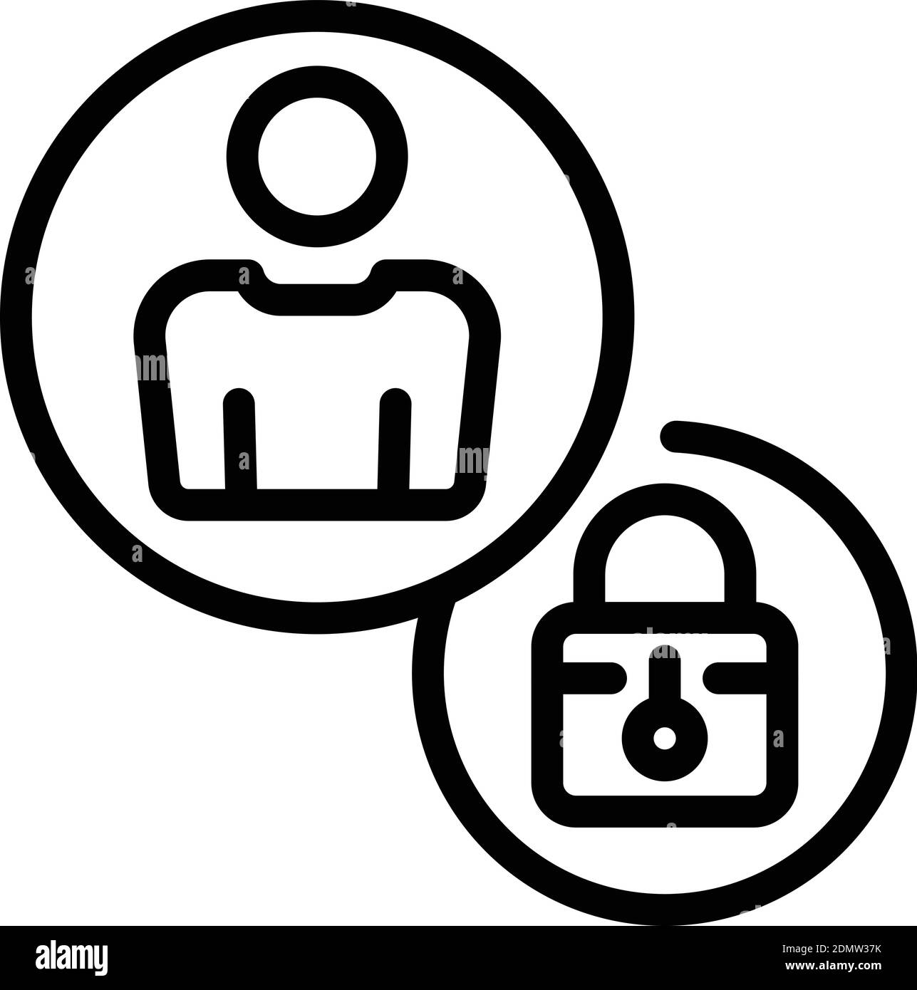 Locked candidate icon. Outline locked candidate vector icon for web ...