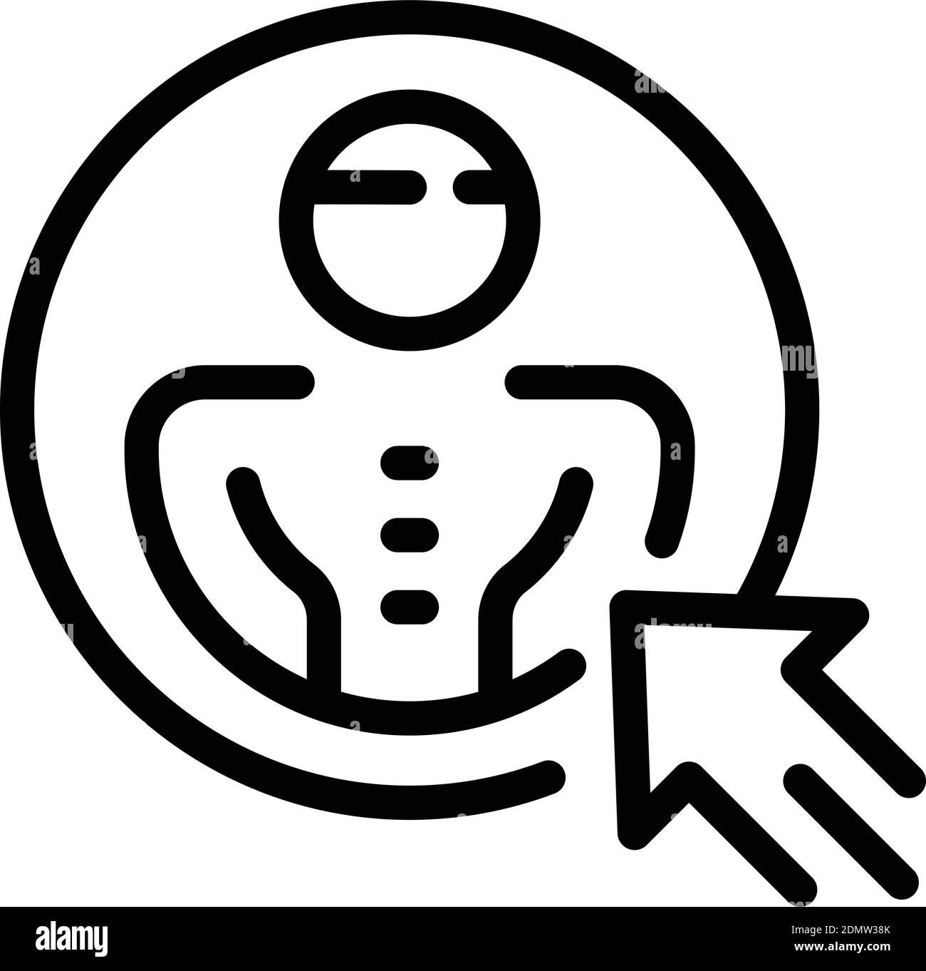 Candidate profile icon. Outline candidate profile vector icon for web ...