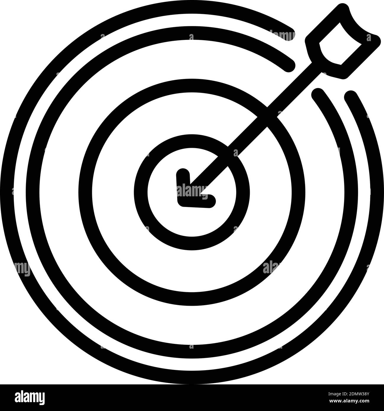 Job target icon. Outline job target vector icon for web design isolated ...