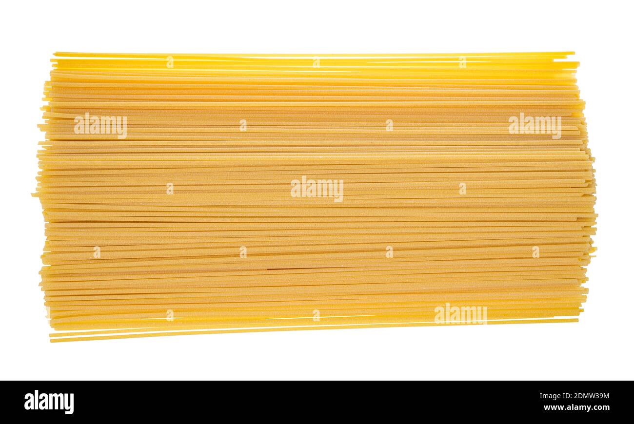 pile of italian dried spaghetti isolated on white background Stock ...