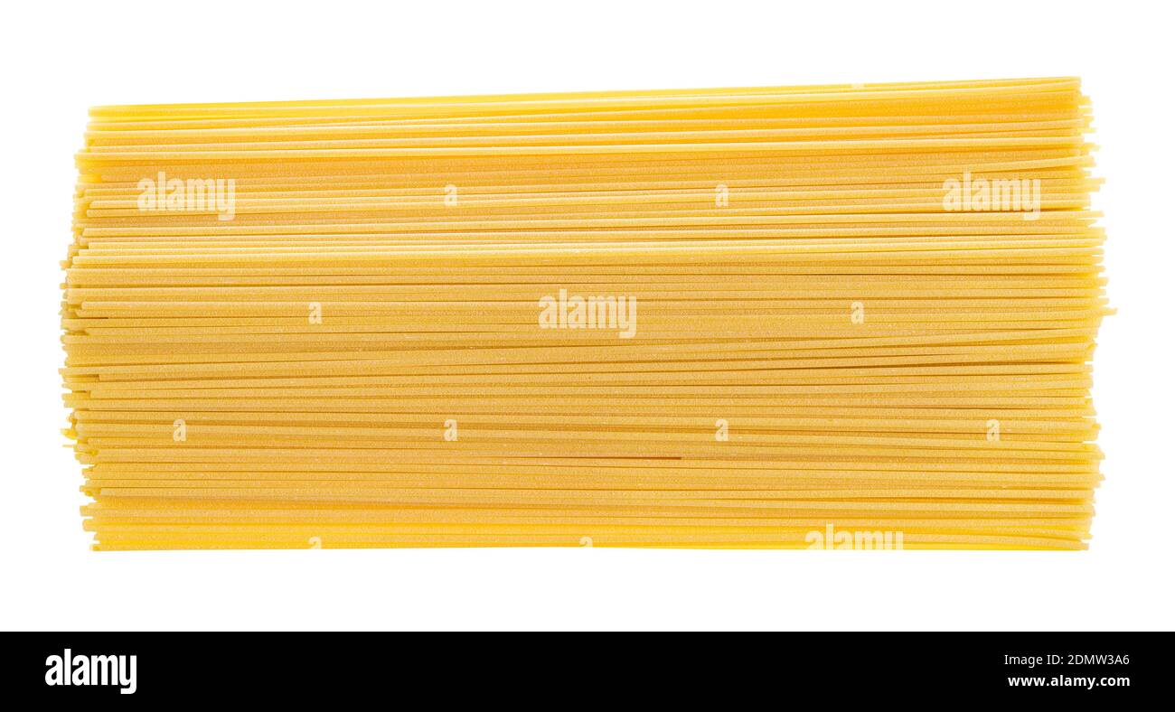 heap of italian dried spaghetti isolated on white background Stock ...