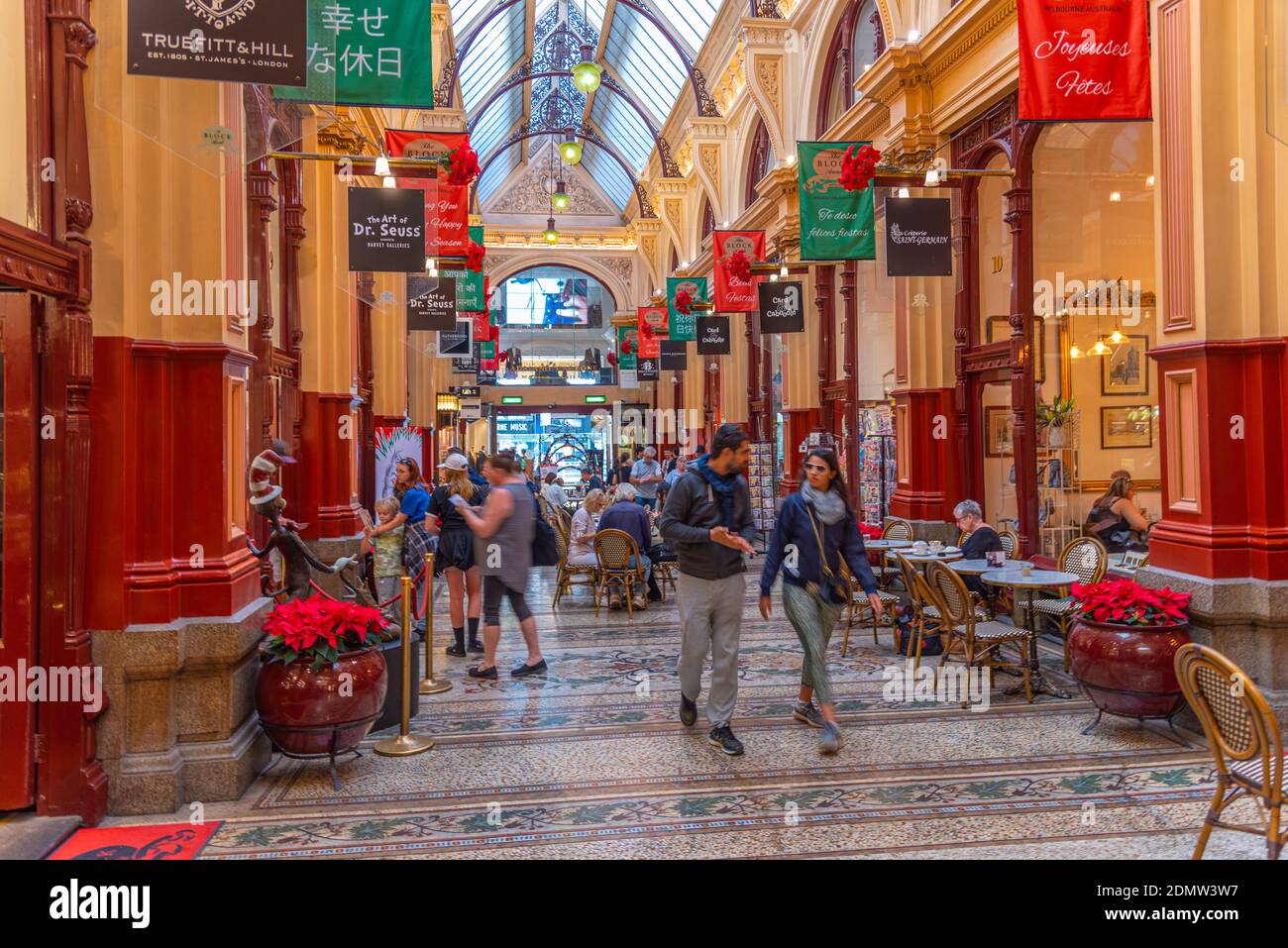 MELBOURNE, AUSTRALIA, DECEMBER 31, 2019: People are strolling through ...