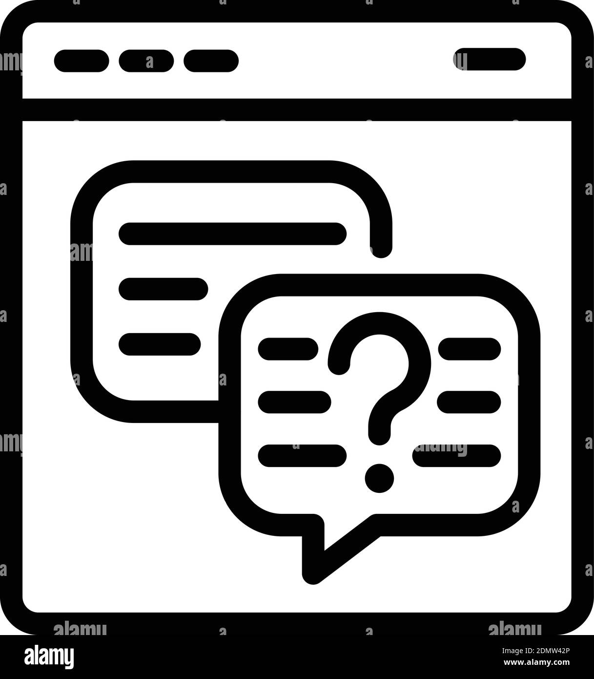 Problem questions icon. Outline problem questions vector icon for web ...