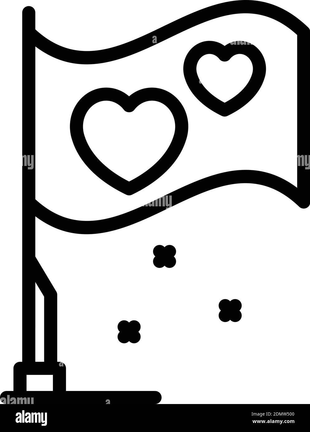 Charity flag icon. Outline charity flag vector icon for web design ...