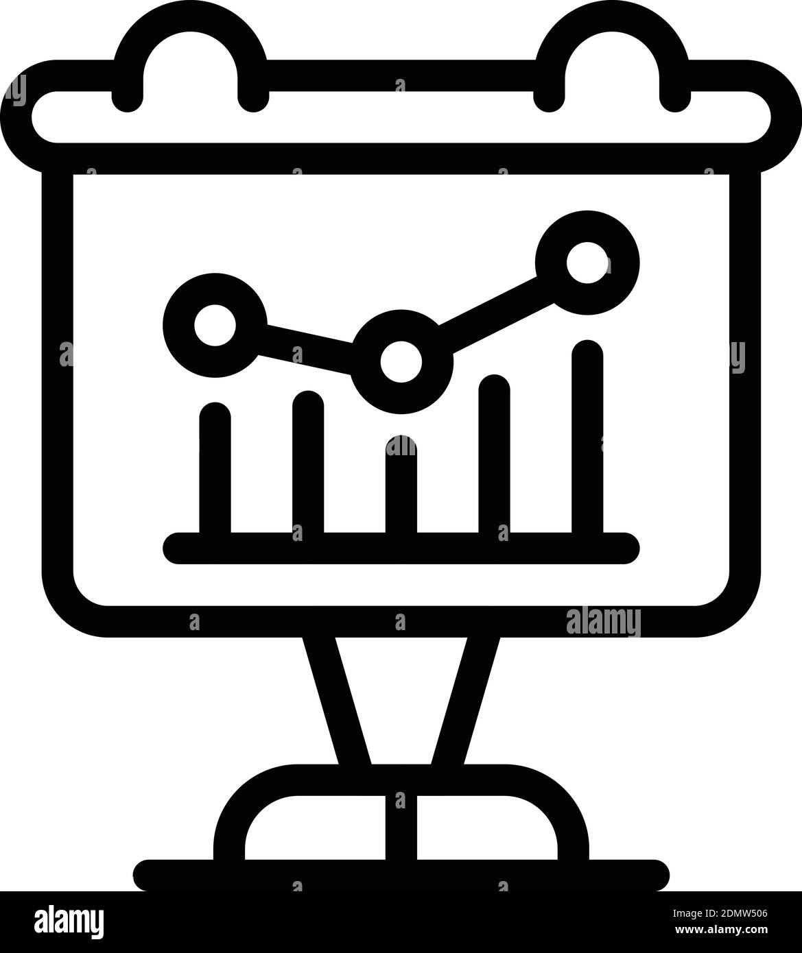Chart event results icon. Outline chart event results vector icon for ...