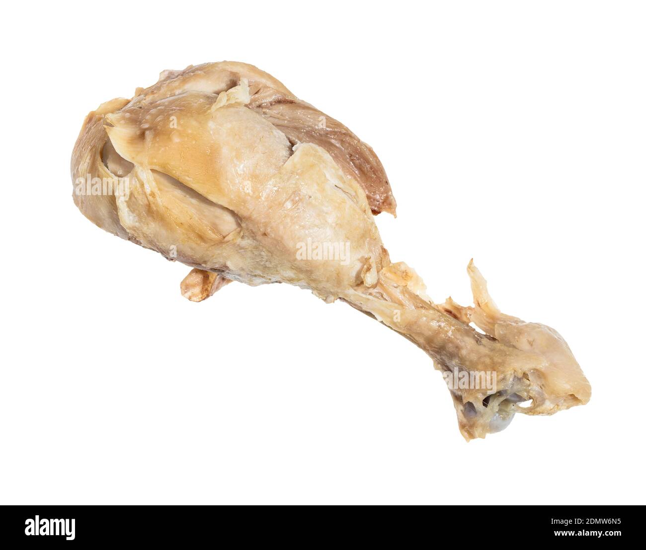 single boiled chicken leg isolated on white background Stock Photo - Alamy