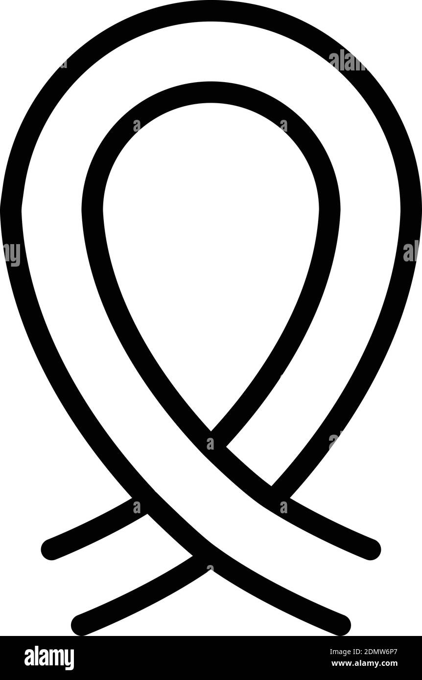 Ribbon support icon. Outline ribbon support vector icon for web design ...