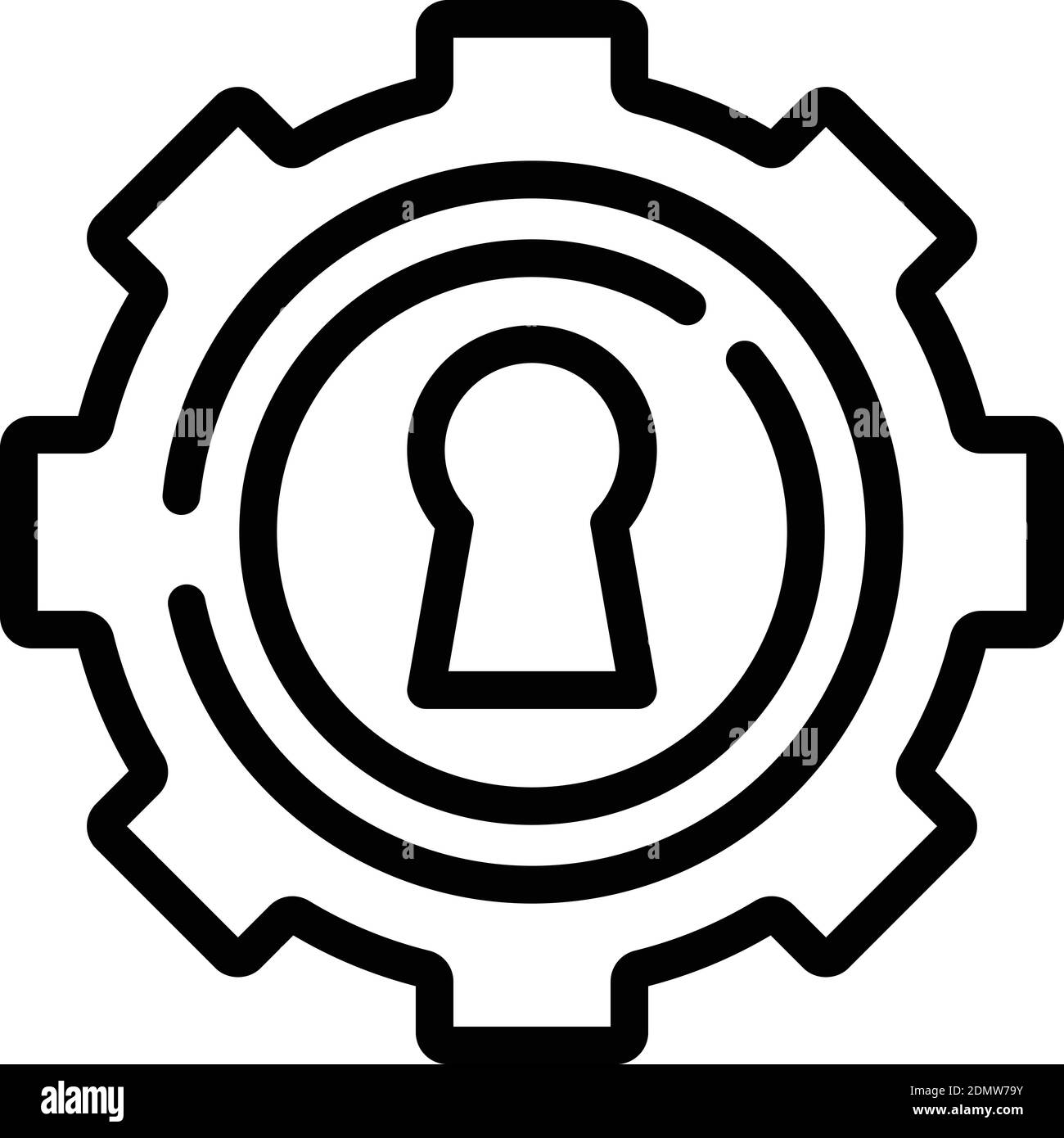 Problem lock icon. Outline problem lock vector icon for web design ...