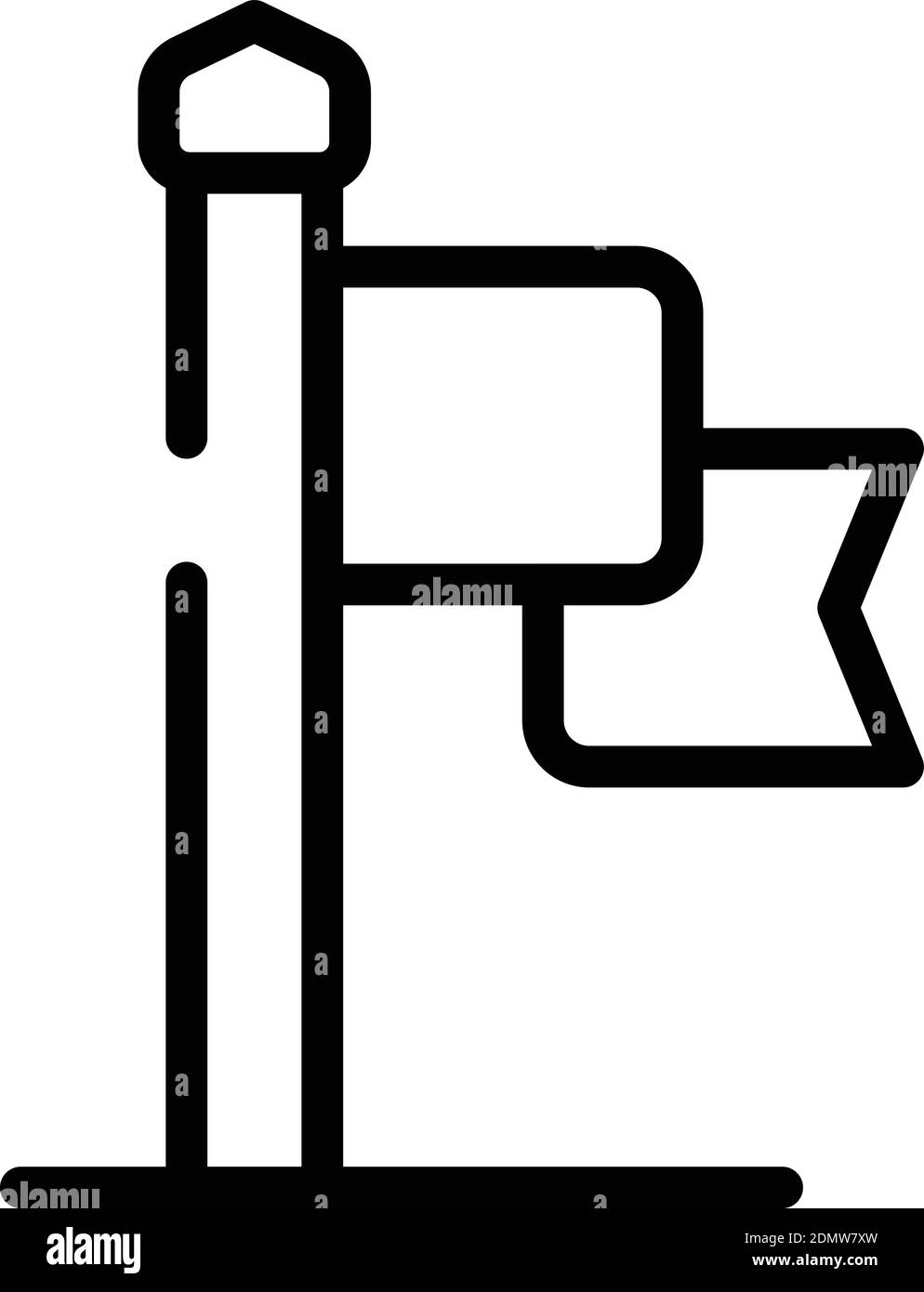 Solved flag problem icon. Outline solved flag problem vector icon for ...