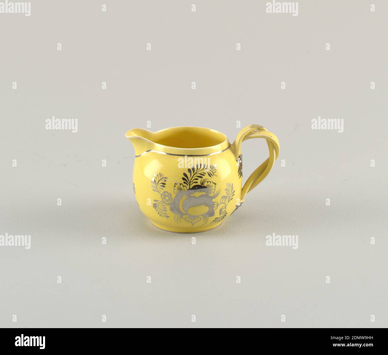 Tea set, Leeds pottery, silver resist, creamer, England, 18th–mid-19th ...