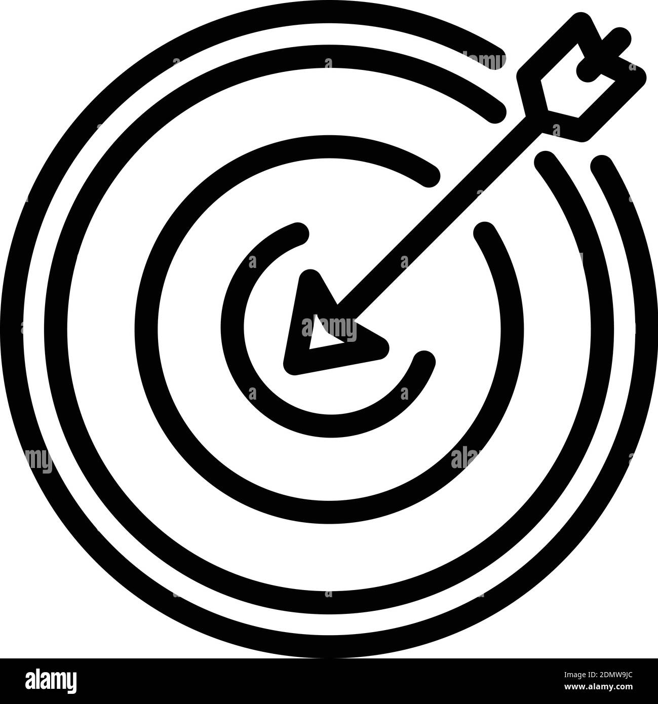 Target solving icon. Outline target solving vector icon for web design ...