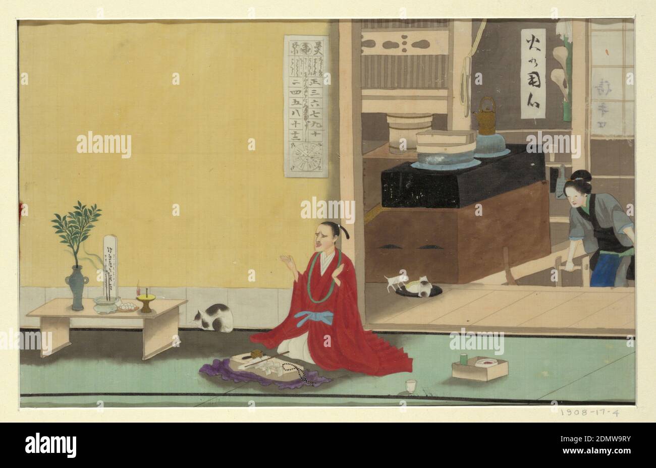 One of Sixteen Scenes of the Death and Burial of a Man, Japan ...