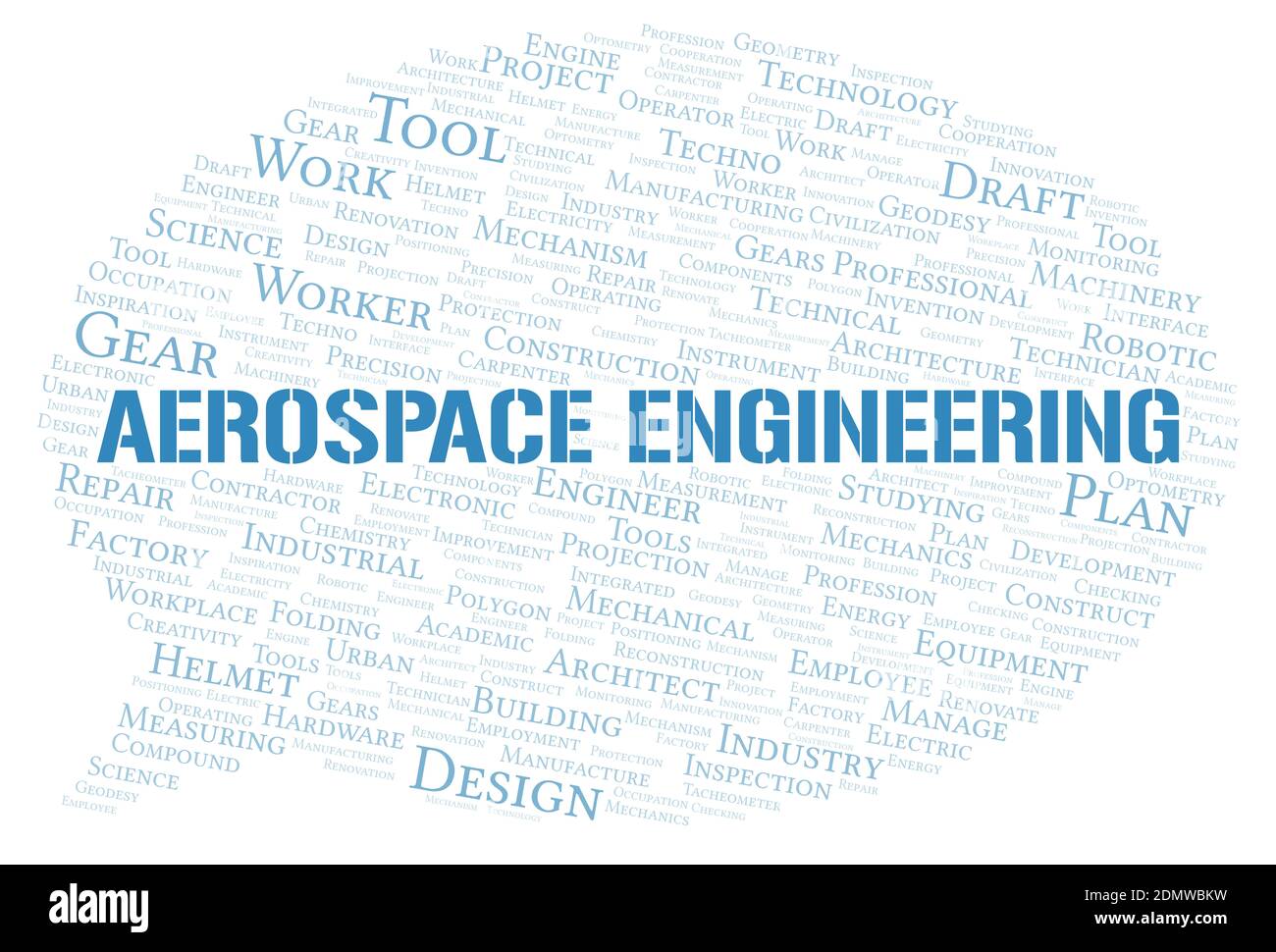 Aerospace Engineering typography word cloud create with text only Stock ...