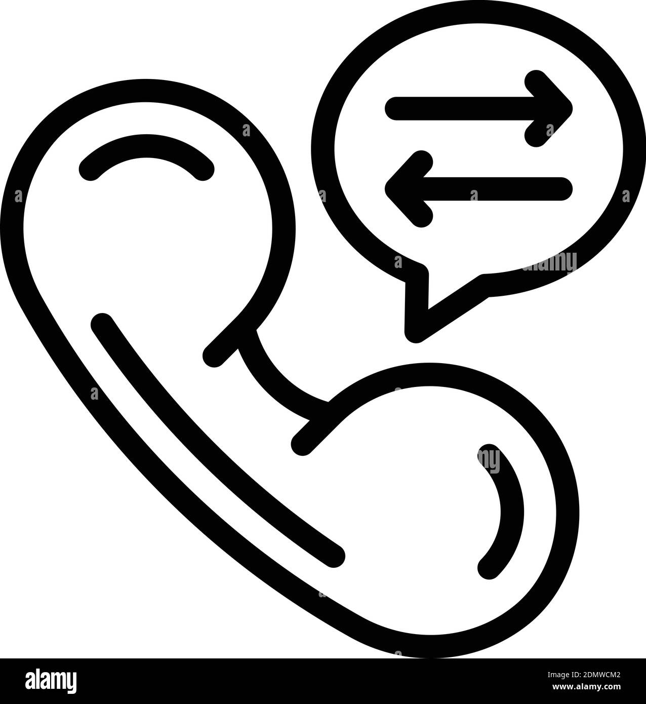 Phone support icon. Outline phone support vector icon for web design ...