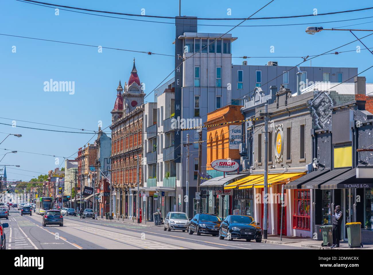 MELBOURNE, AUSTRALIA, JANUARY 1, 2020: Brunswick street at Fitzroy ...