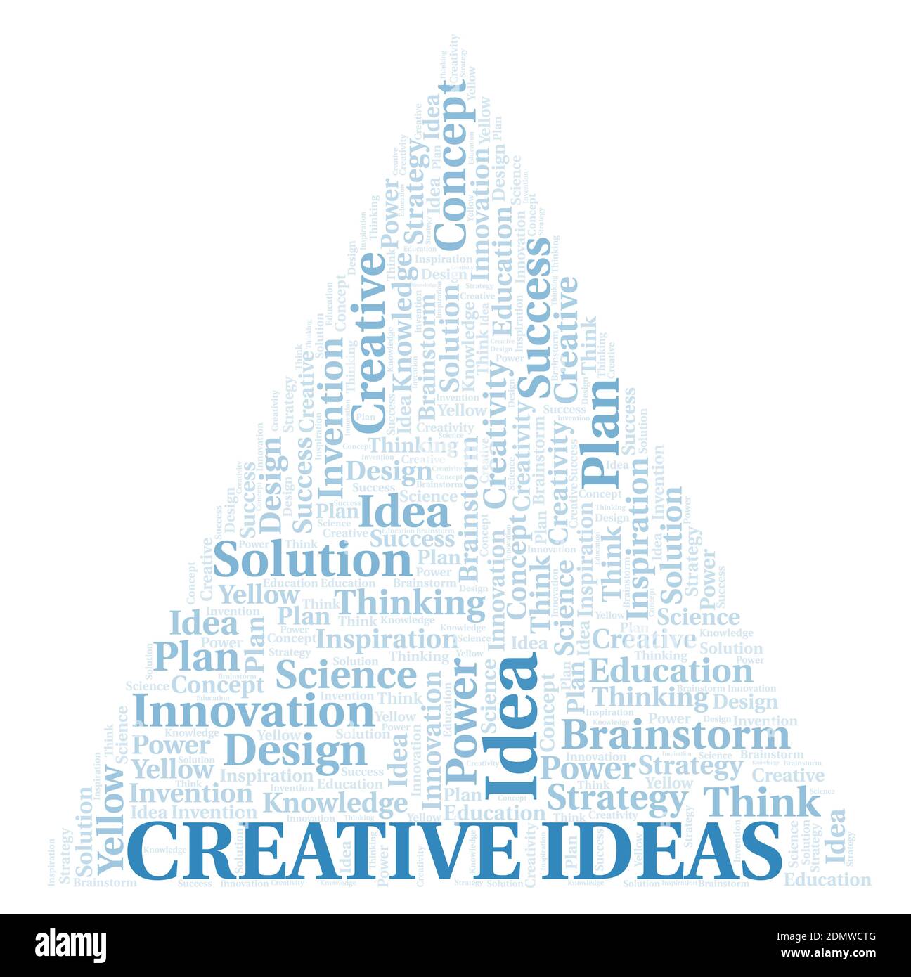 Creative Ideas typography word cloud create with text only Stock Photo - Alamy