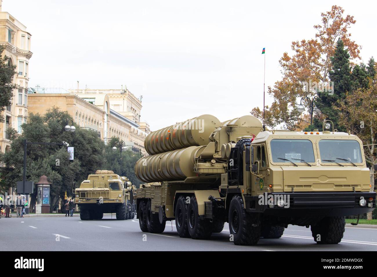 Anti-aircraft missile system SAM S-300. The Victory parade in Baku ...