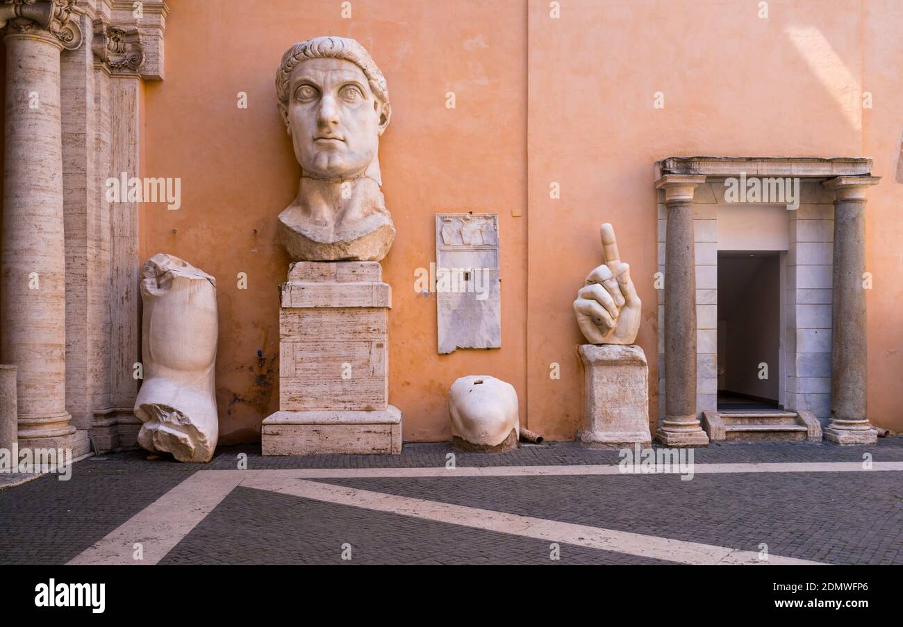 Constantine Sculpture, Patio of Palazzo dei Conservatori, Capitolini ...