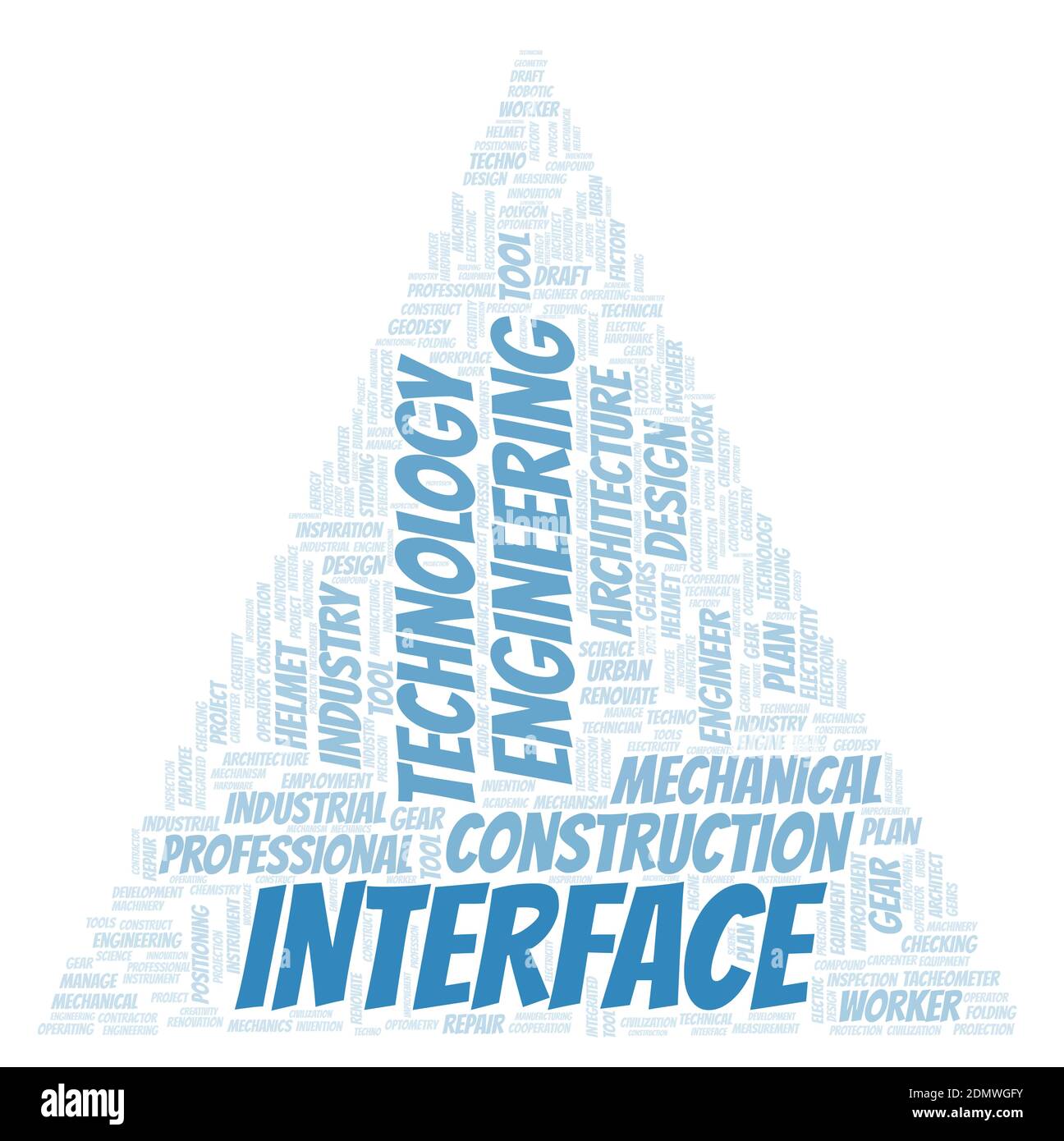 Interface typography word cloud create with text only Stock Photo - Alamy