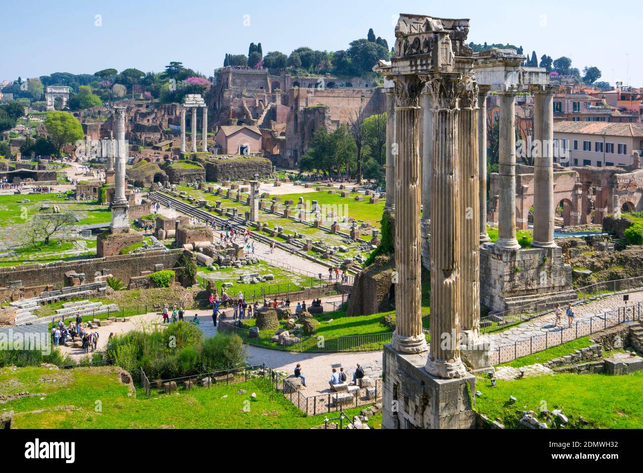 Saturn Temple, Roman Forum, Rome, Italy, Europe Stock Photo - Alamy