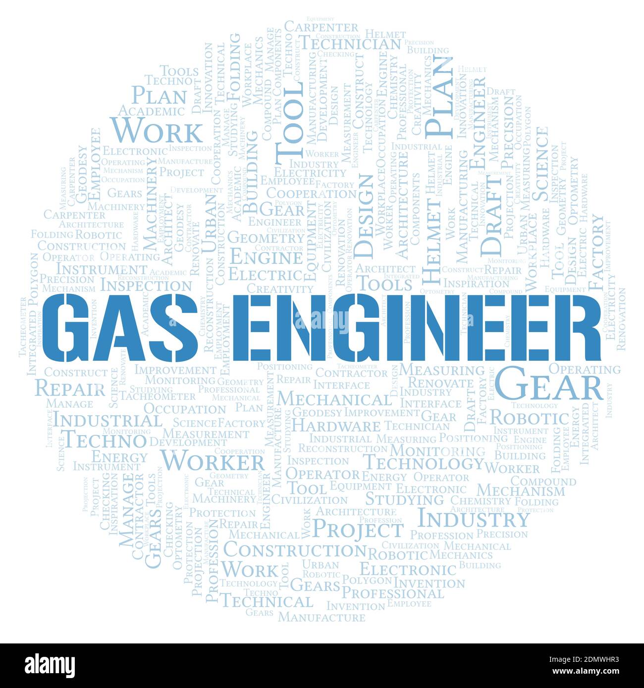 Gas Engineer typography word cloud create with text only Stock Photo ...