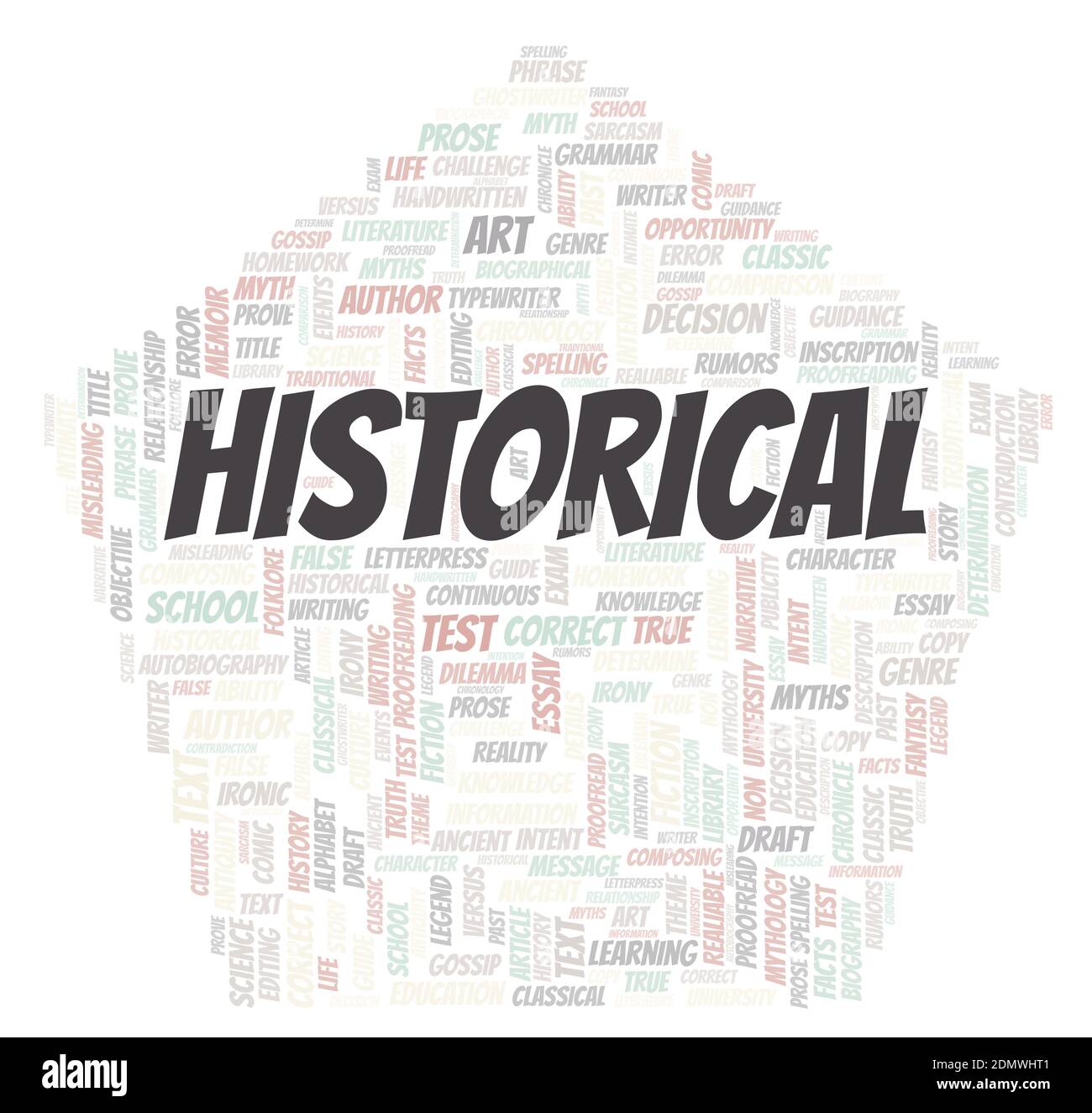 Historical typography word cloud create with text only Stock Photo - Alamy