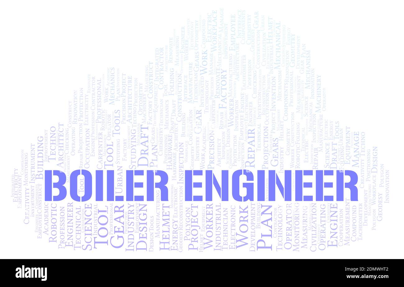 Boiler Engineer typography word cloud create with text only Stock Photo ...