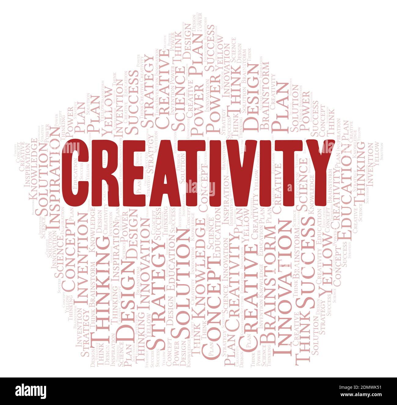 Creativity typography word cloud create with text only Stock Photo - Alamy
