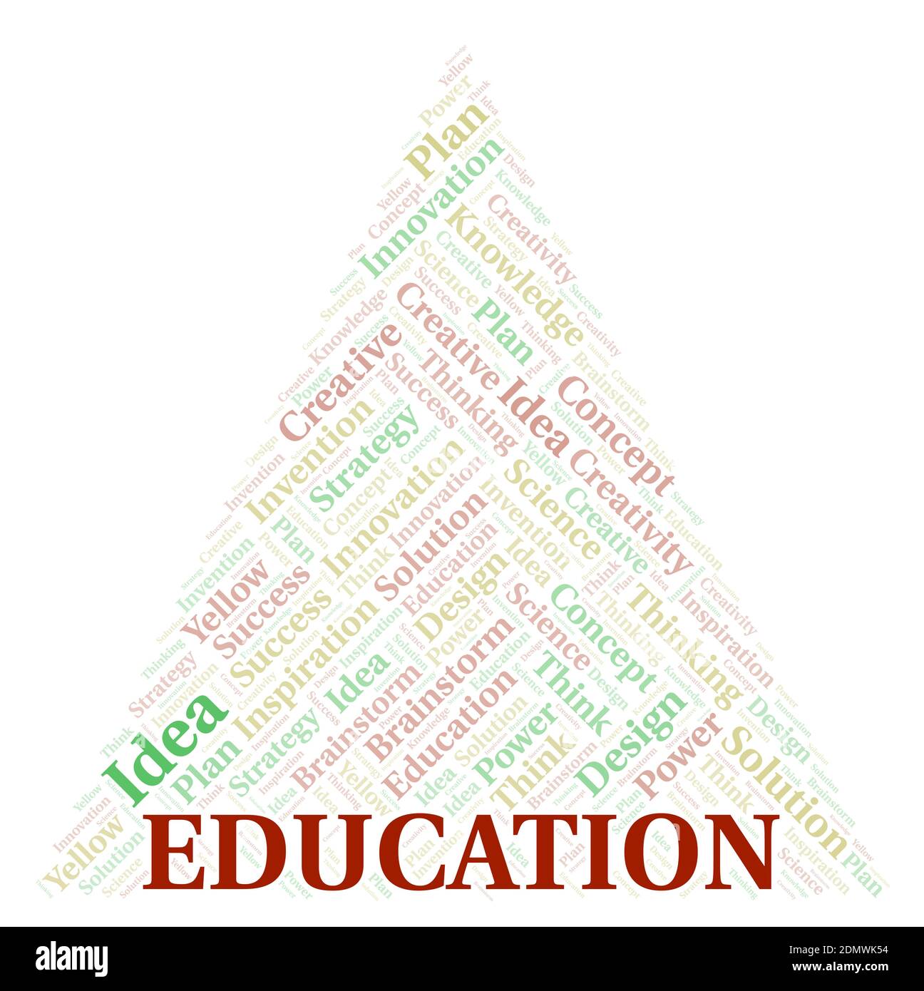 Education typography word cloud create with text only Stock Photo - Alamy