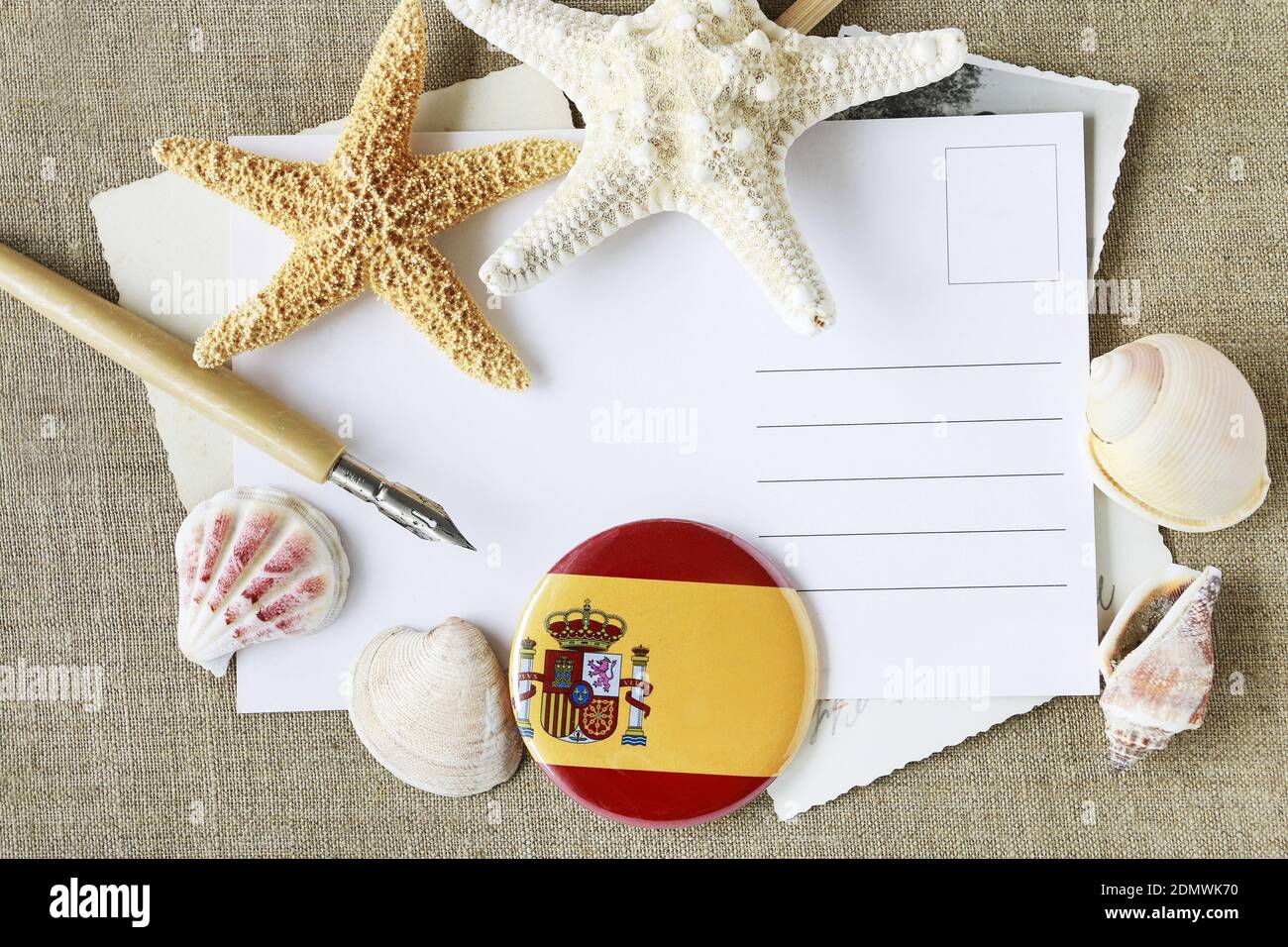 Postcard from holidays by the sea in Spain. Vacation wishes Stock Photo ...