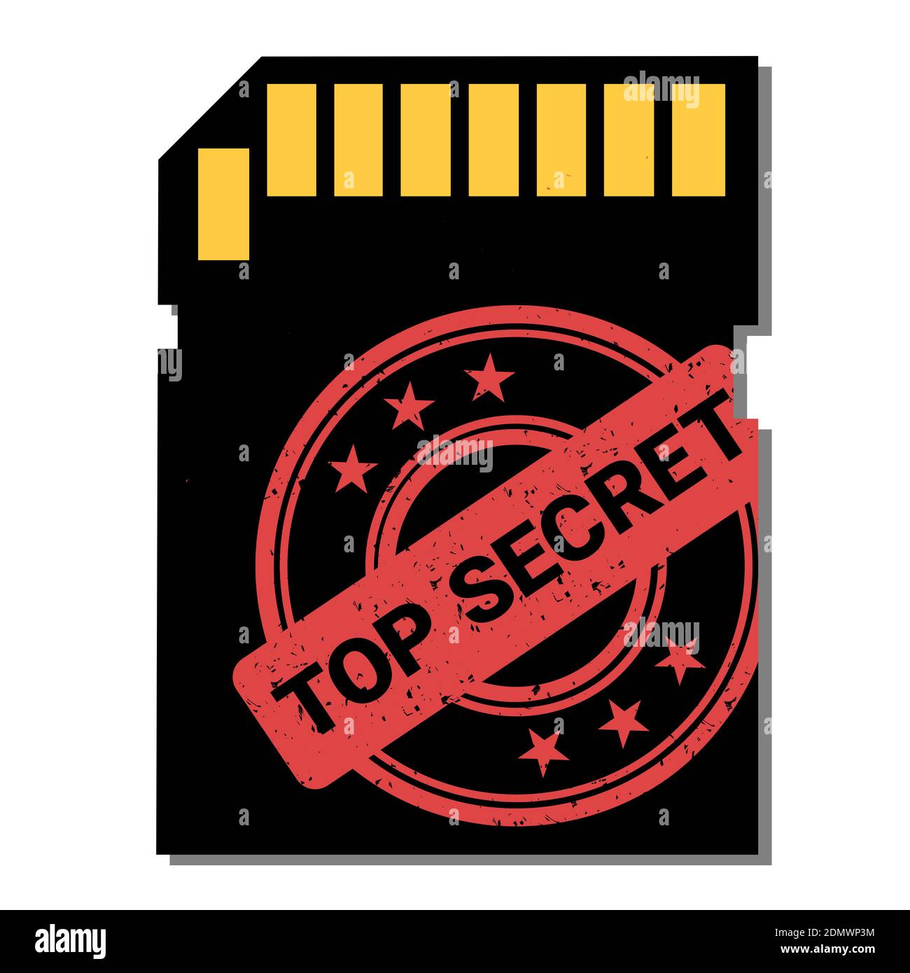 Memory card with top secret and private information. Secrecy, privacy ...