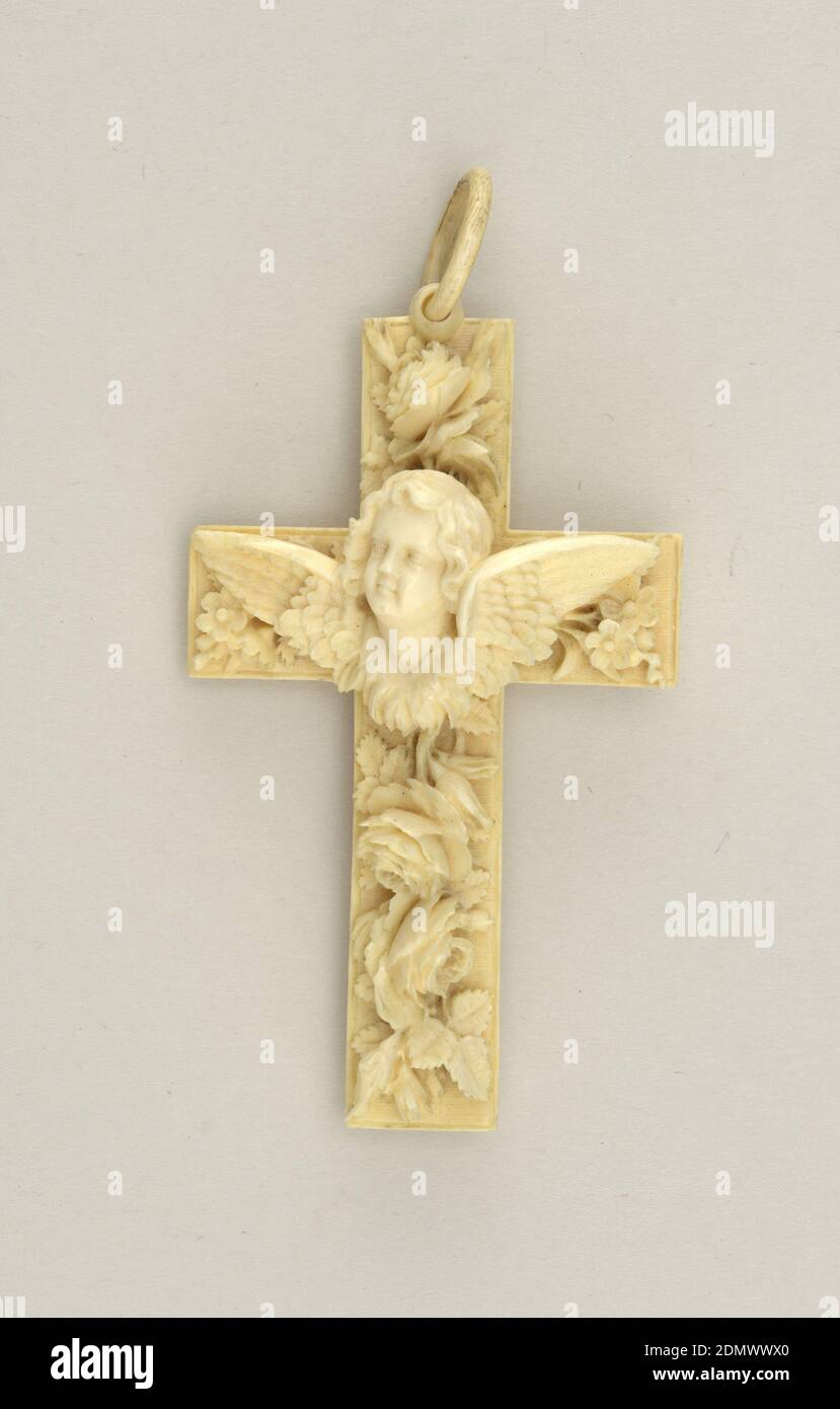 Pendant ivory cross, Carved ivory, probably France or Italy, 19th ...