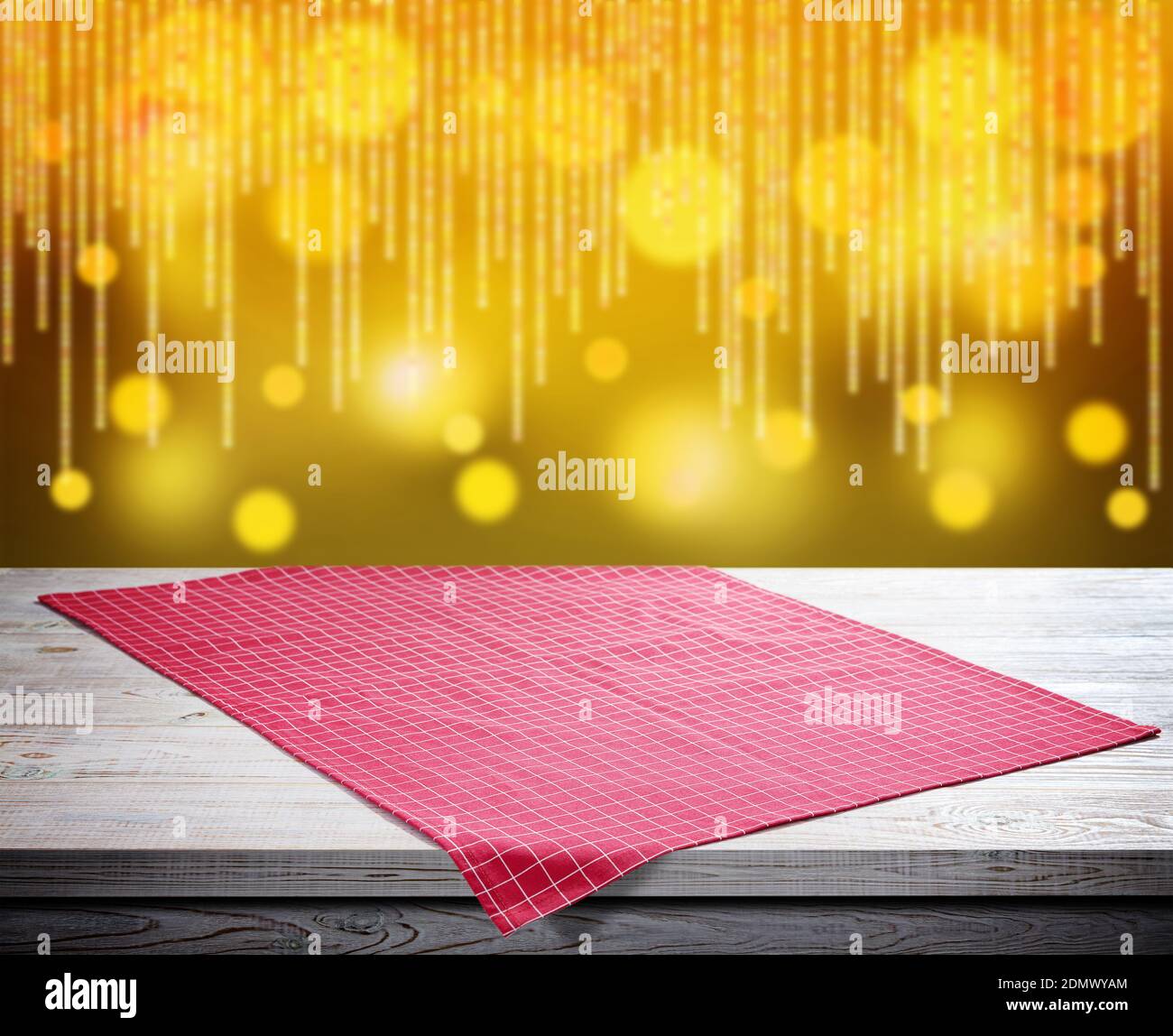 Red white checkered tablecloth as rustic background texture template hi ...