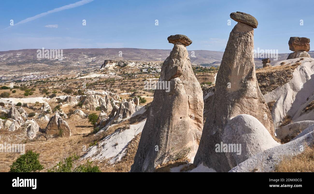 The famous fairy chimneys of Cappadocia Stock Photo - Alamy