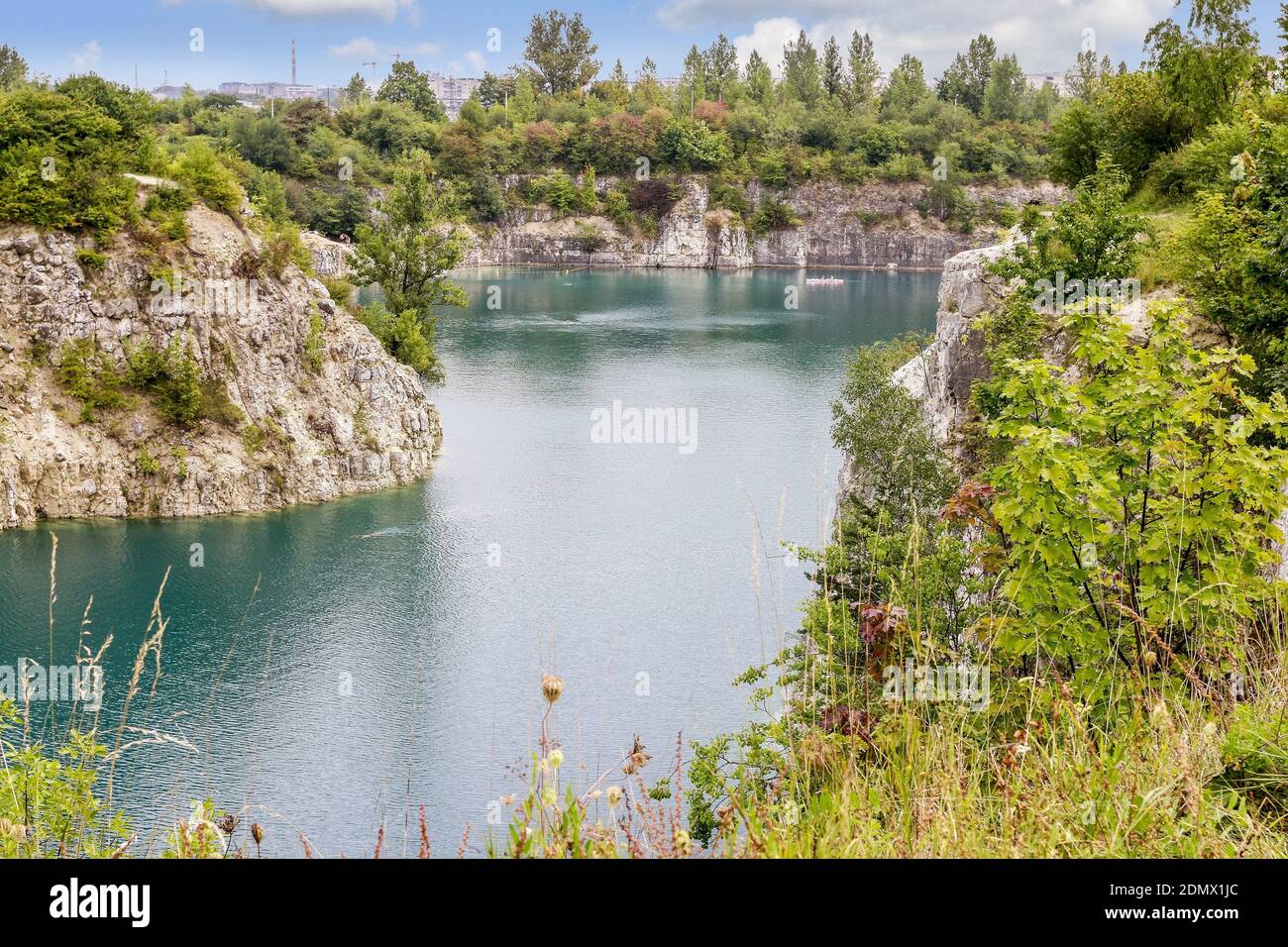 Zakrzowek lake, Krakow, Poland. Quarry under water. Summer time Stock ...