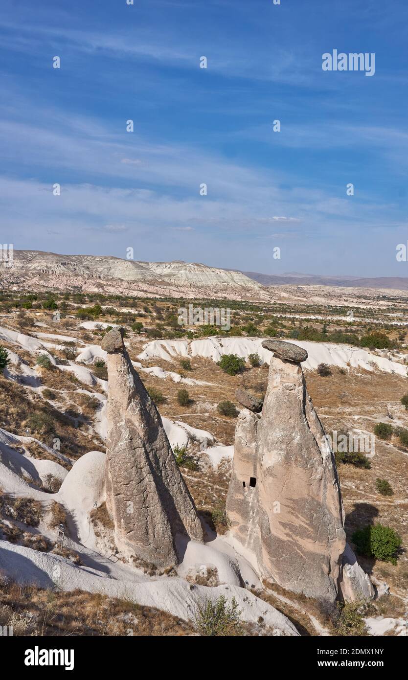 The famous fairy chimneys of Cappadocia Stock Photo - Alamy