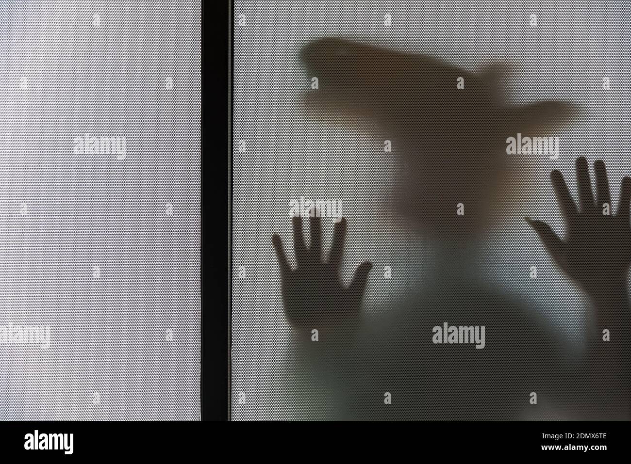 Shadow Of Person Glass Window Stock Photo - Alamy