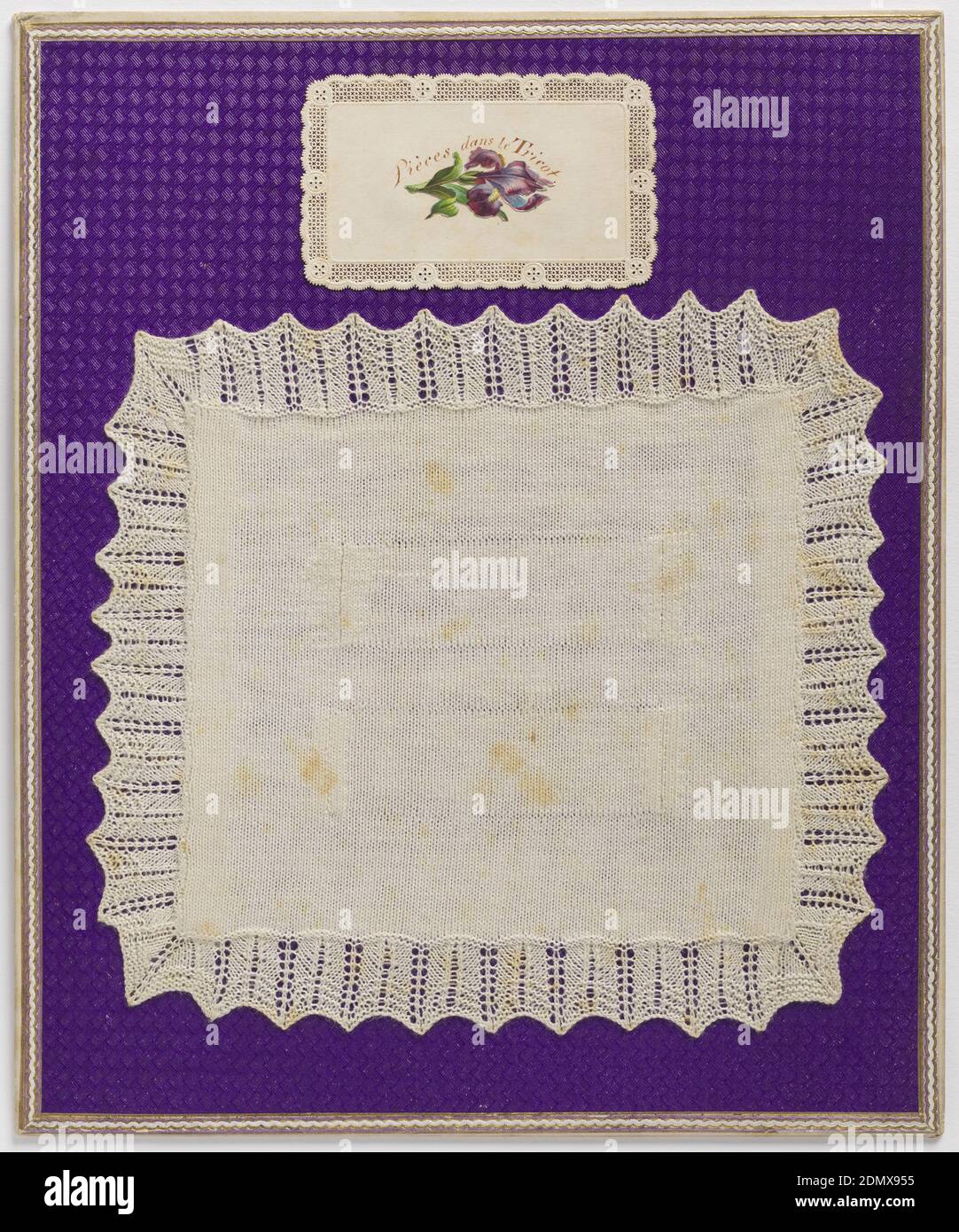 Sewing sample, France, late 19th century, Sewing sample Stock Photo - Alamy