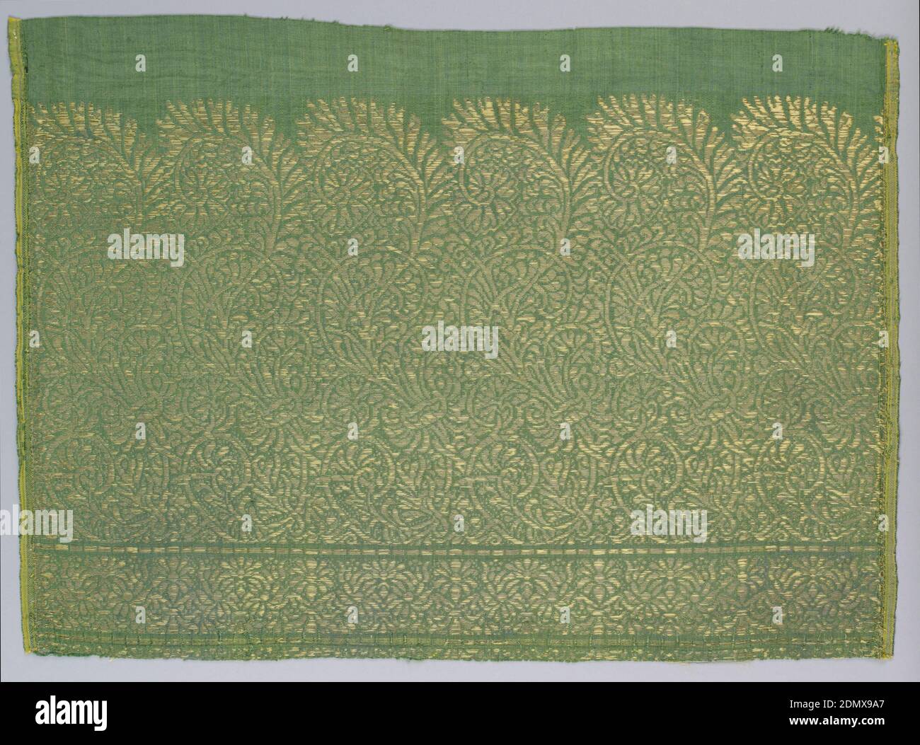 Border, Medium: silk, metallic Technique: plain weave with ...