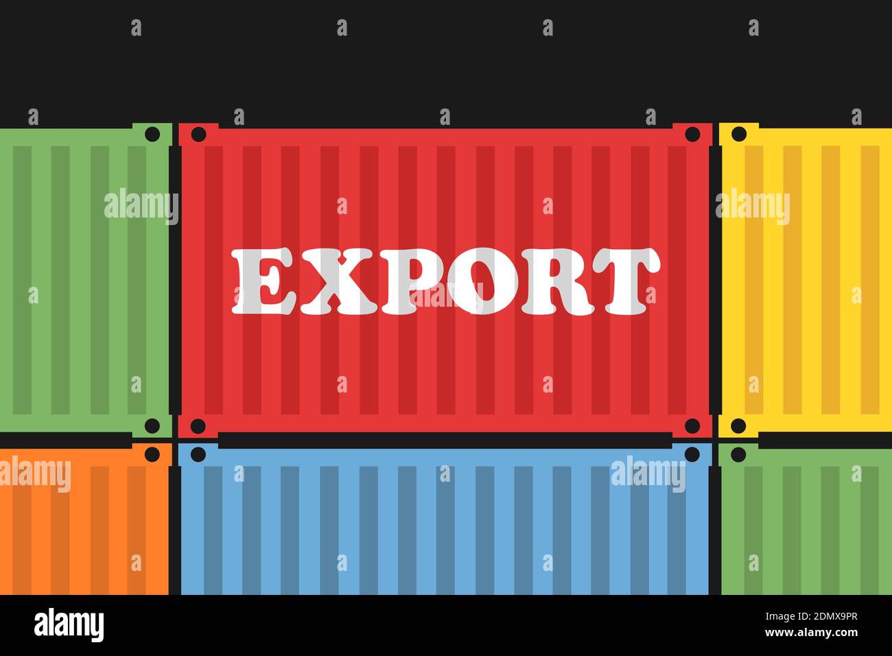 Export - shipping container with goods and commodity is goint to ...