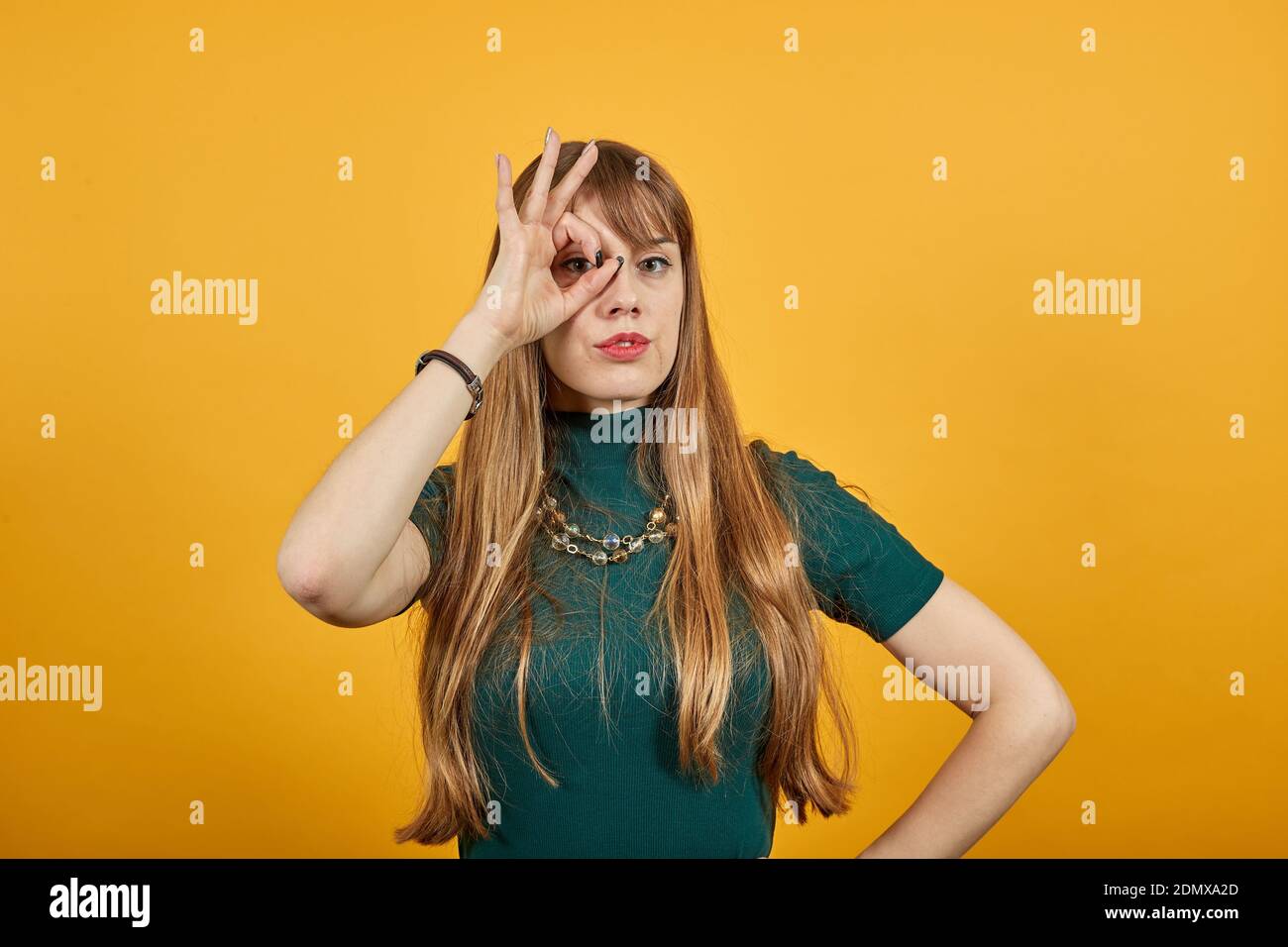 View of hand fingers showing ok sign, gesturing making okay, human ...
