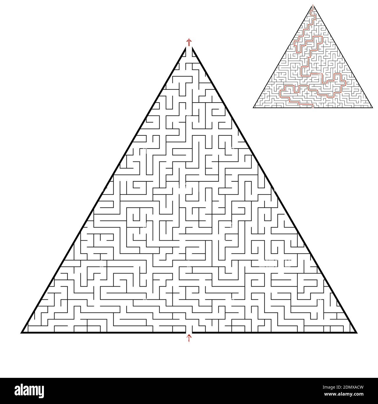 Difficult triangular labyrinth. Game for kids and adults. Puzzle for ...