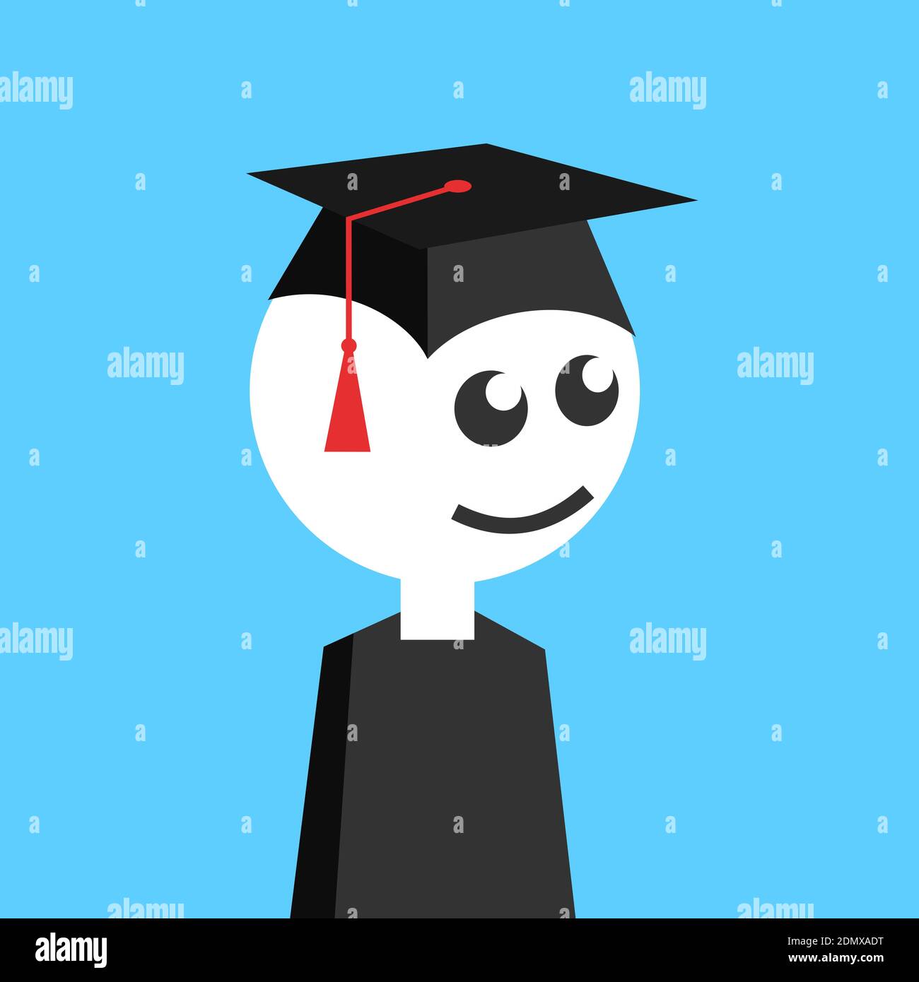 Happy face graduation cap illustration hi-res stock photography and ...