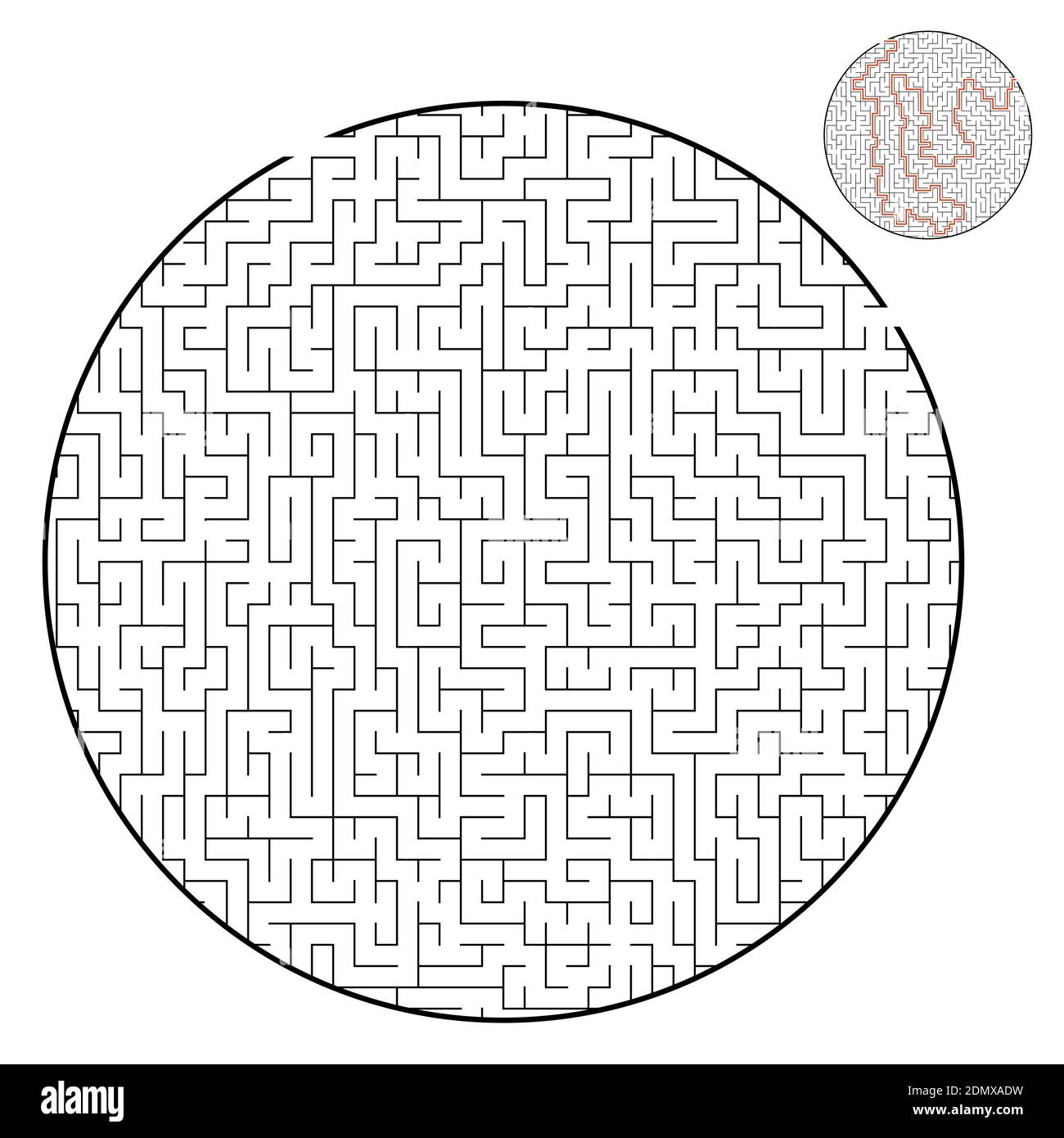 Difficult round labyrinth. Game for kids and adults. Puzzle for ...